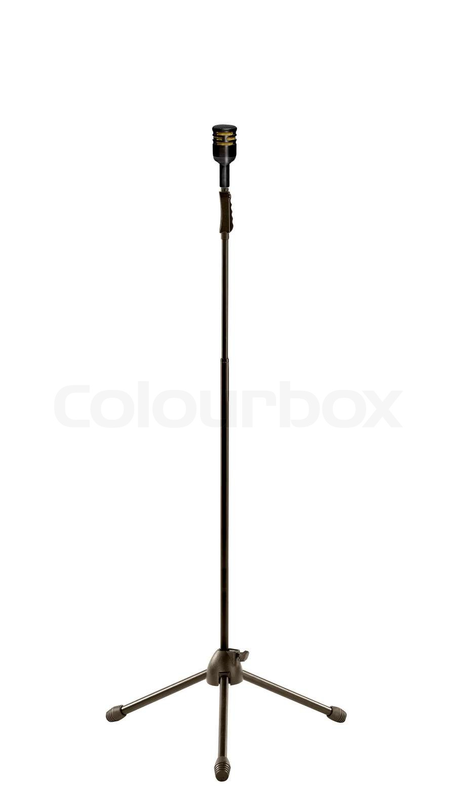 Old retro style radio microphone on a stand | Stock image | Colourbox