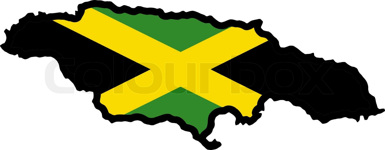 map in colors of Jamaica | Stock vector | Colourbox