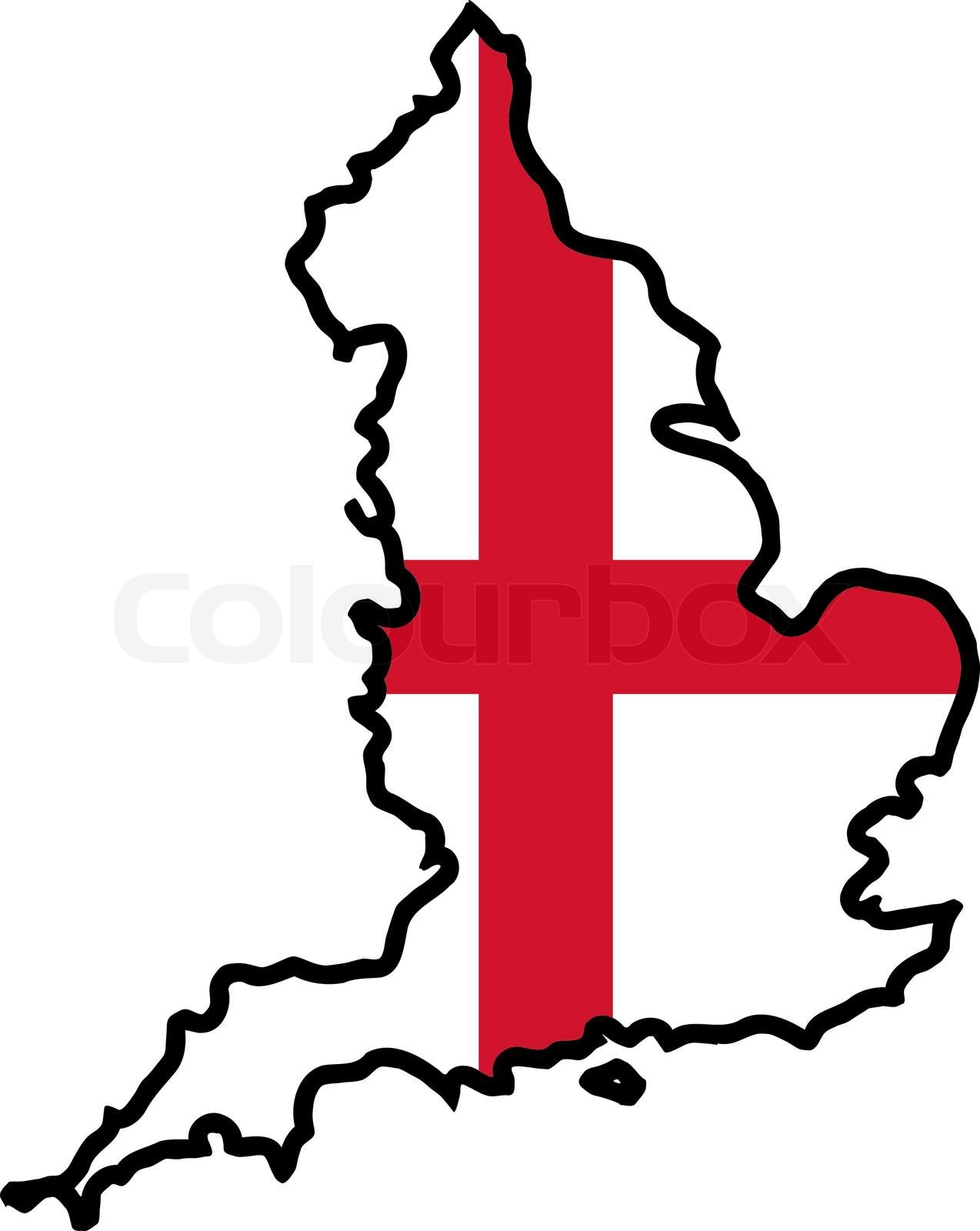 Karte in den Farben von England | Stock-Vektor | Colourbox