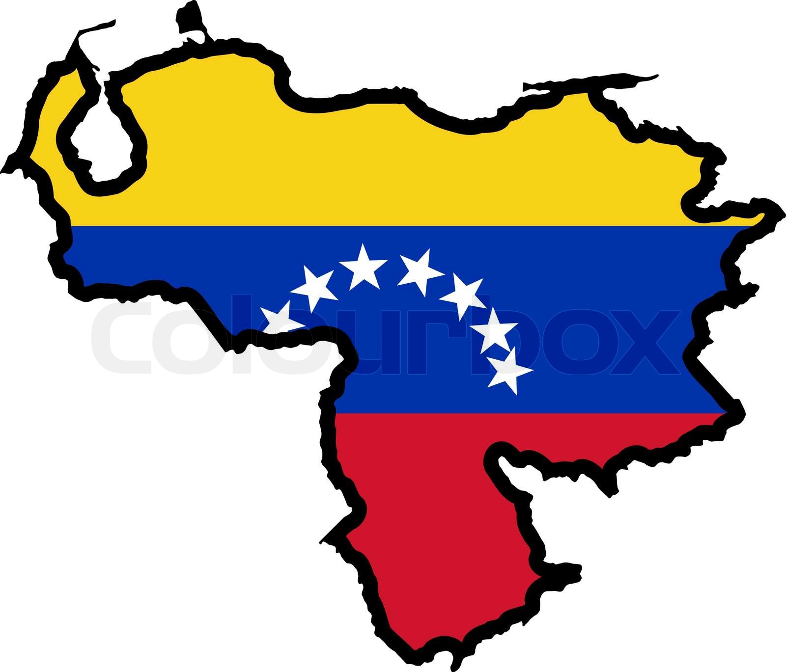 map in colors of Venezuela | Stock vector | Colourbox