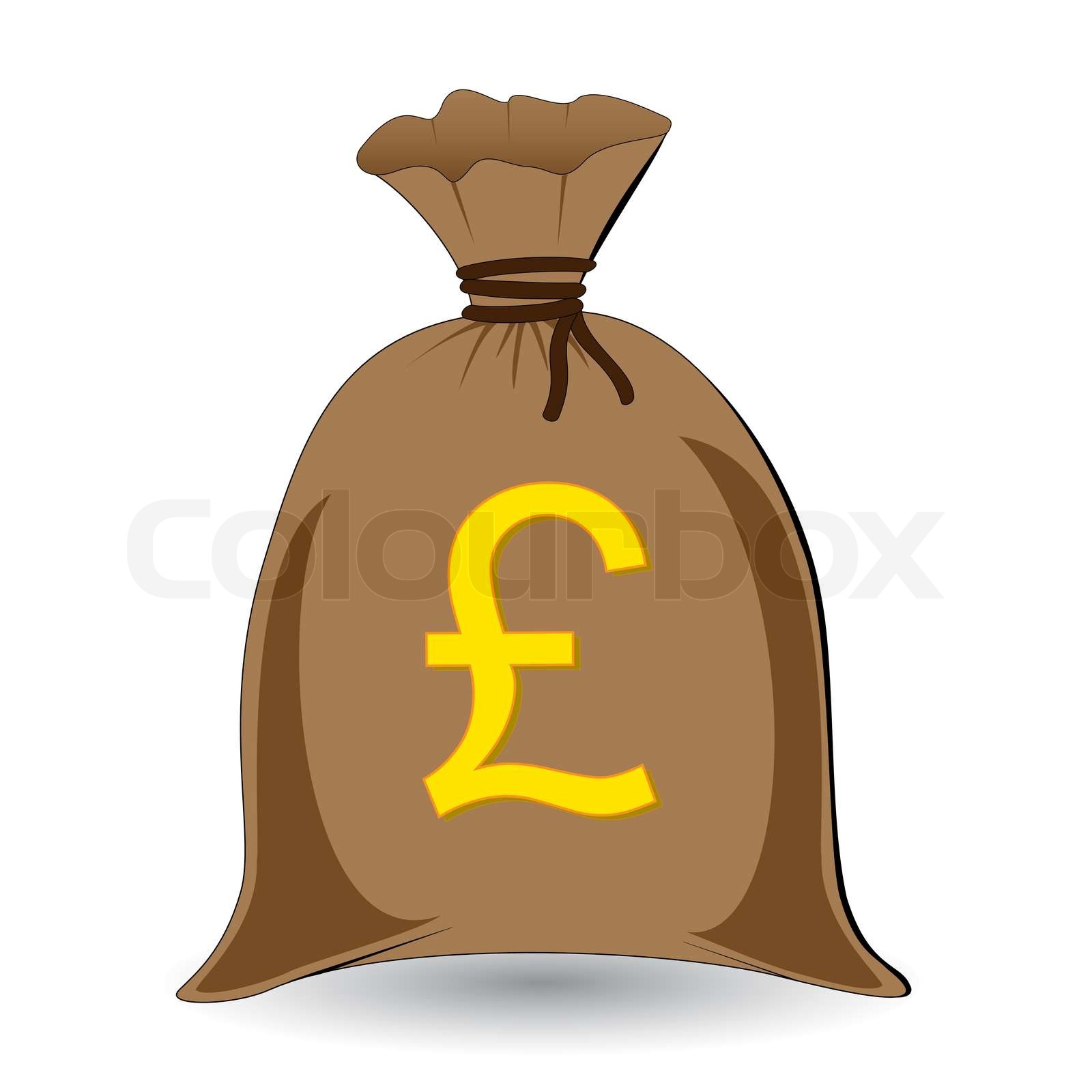 vector of full money sack of pounds | Stock vector | Colourbox
