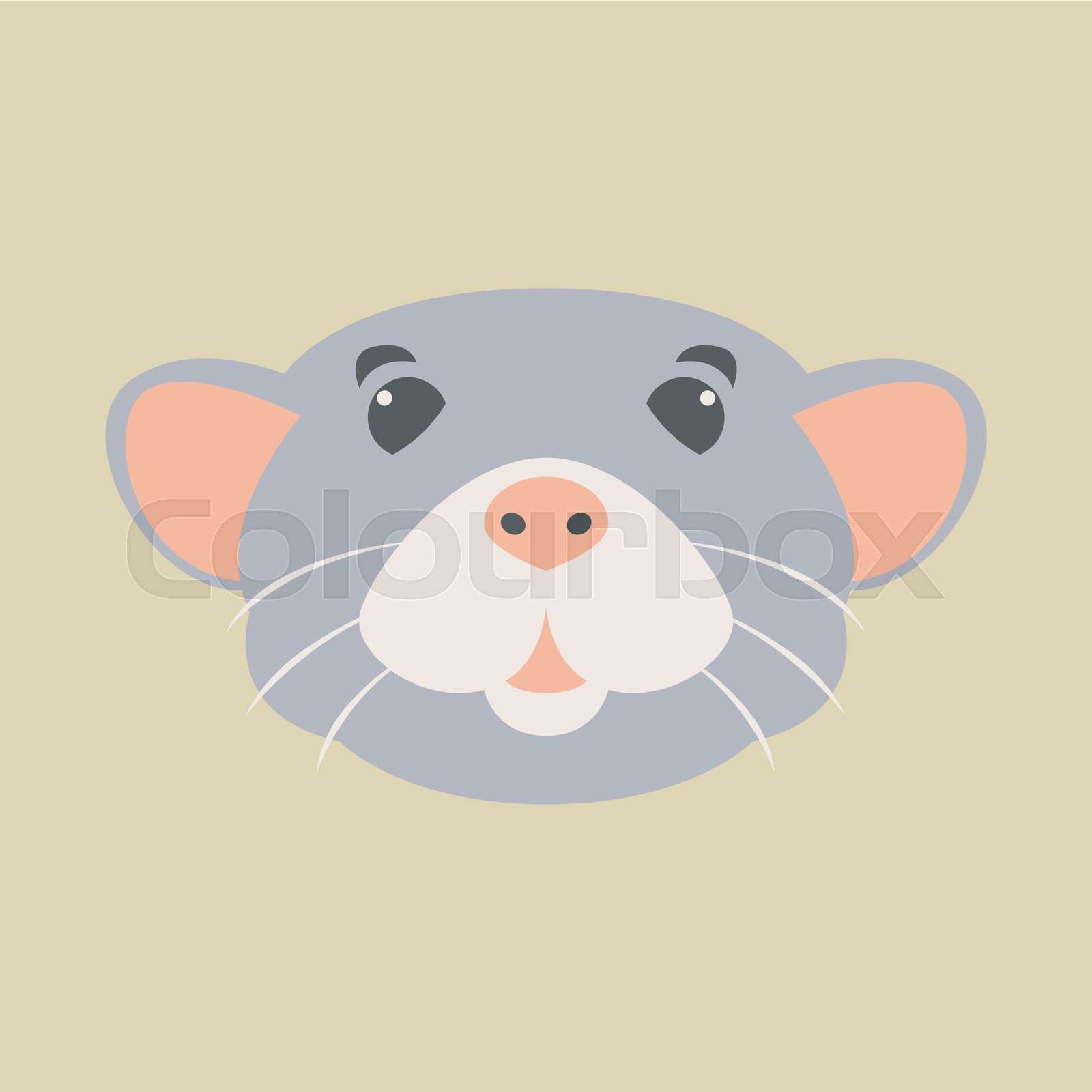 rat head face | Stock vector | Colourbox