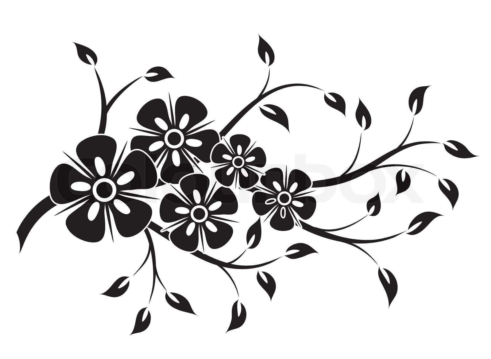 Decorative floral element for design, vector illustration | Stock ...