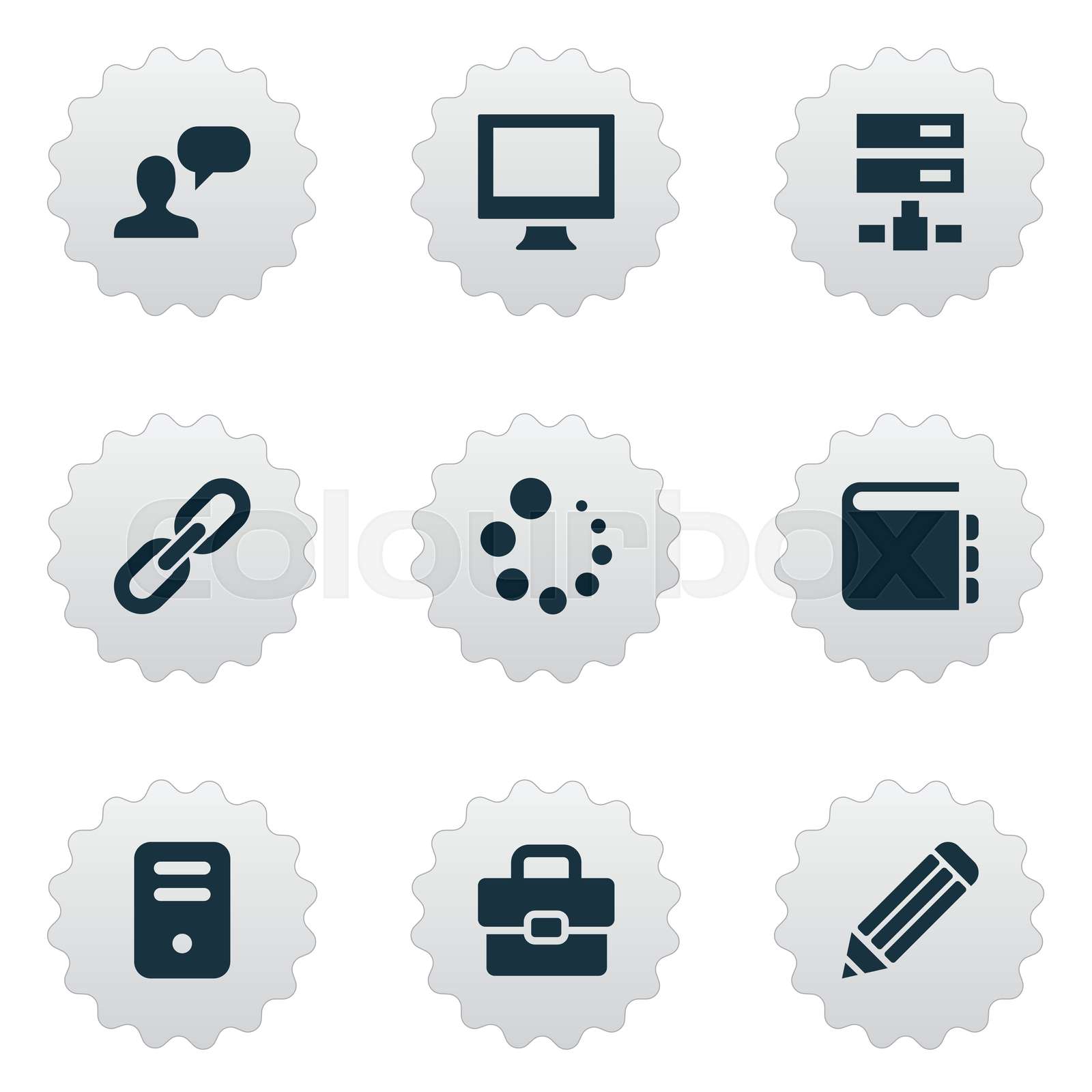Vector Illustration Set Of Simple Design Icons. Elements System Unit ...