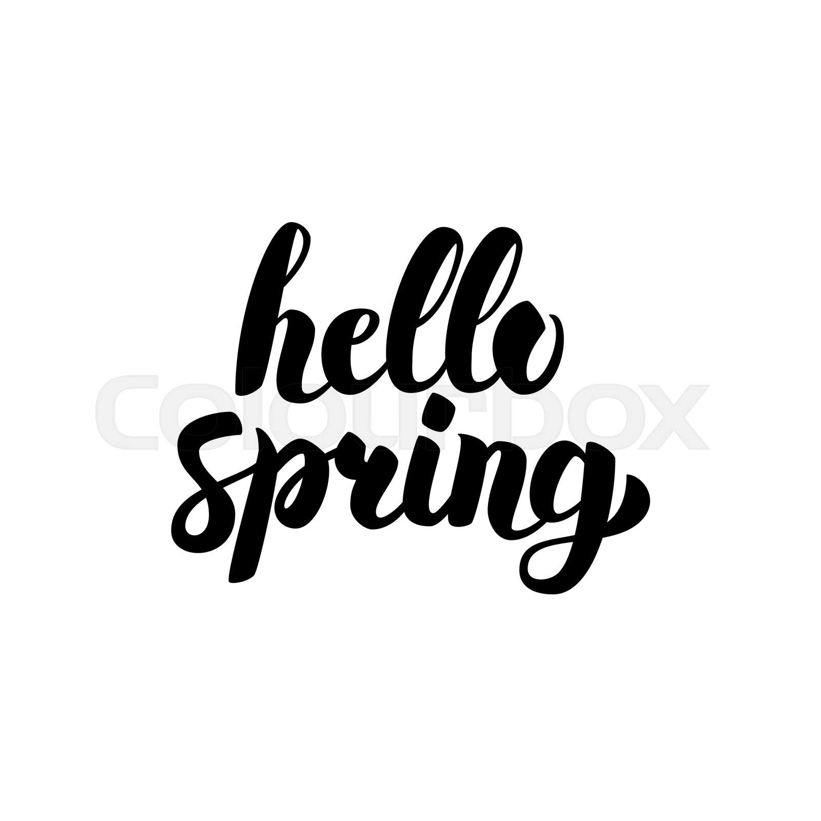 Hello Spring Lettering | Stock vector | Colourbox
