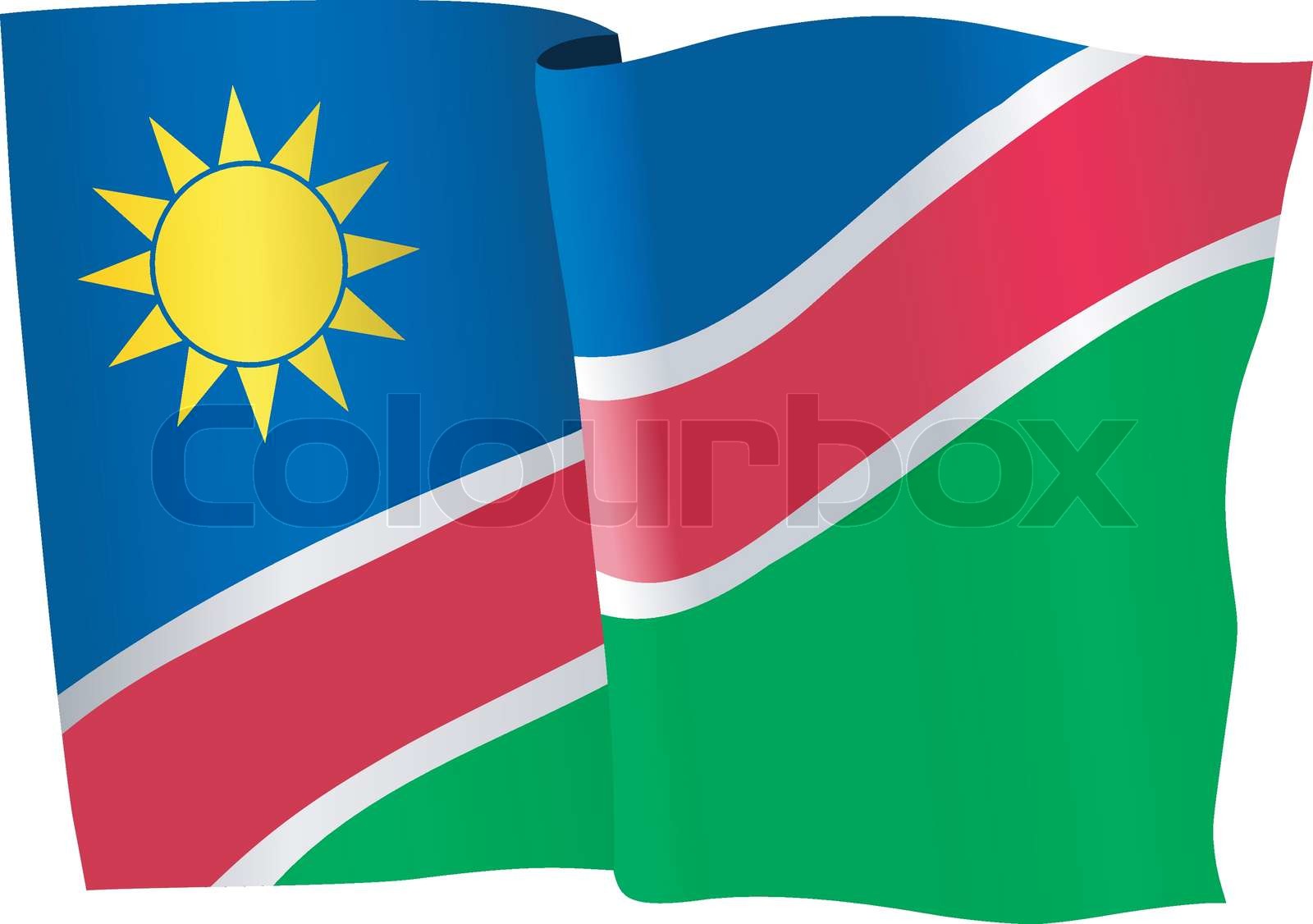 Flagge von Namibia | Stock-Vektor | Colourbox