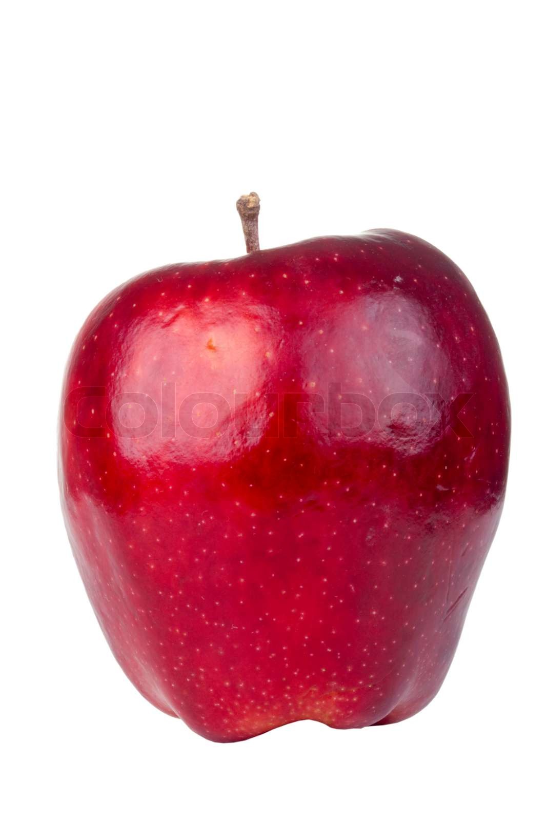 Red Delicious Apfel isoliert auf einem weißen Hintergrund | Stock Bild ...