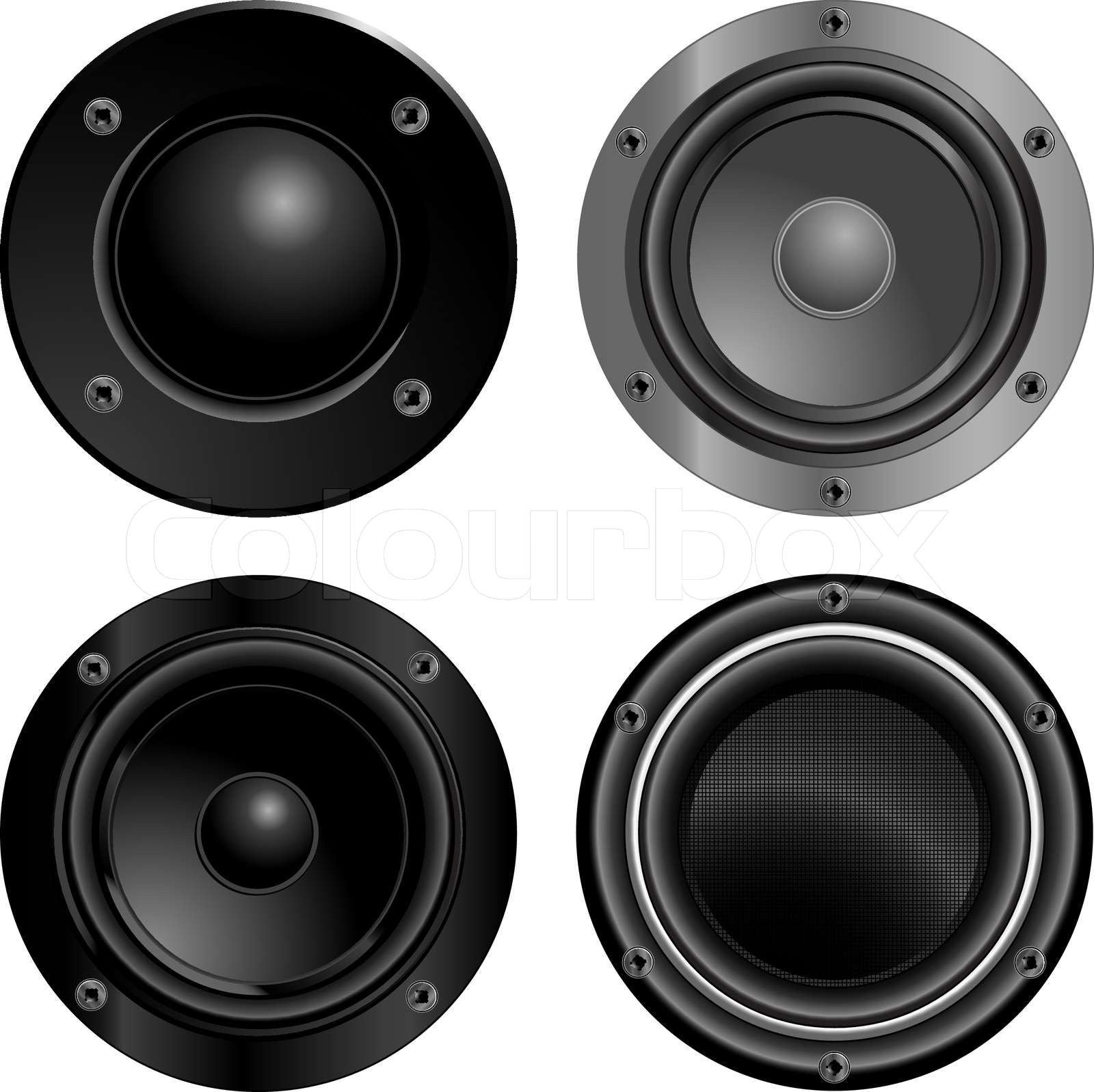 Set Of Sound Speakers Stock Vector Colourbox set-of-sound-speakers-stock-vector-colourbox