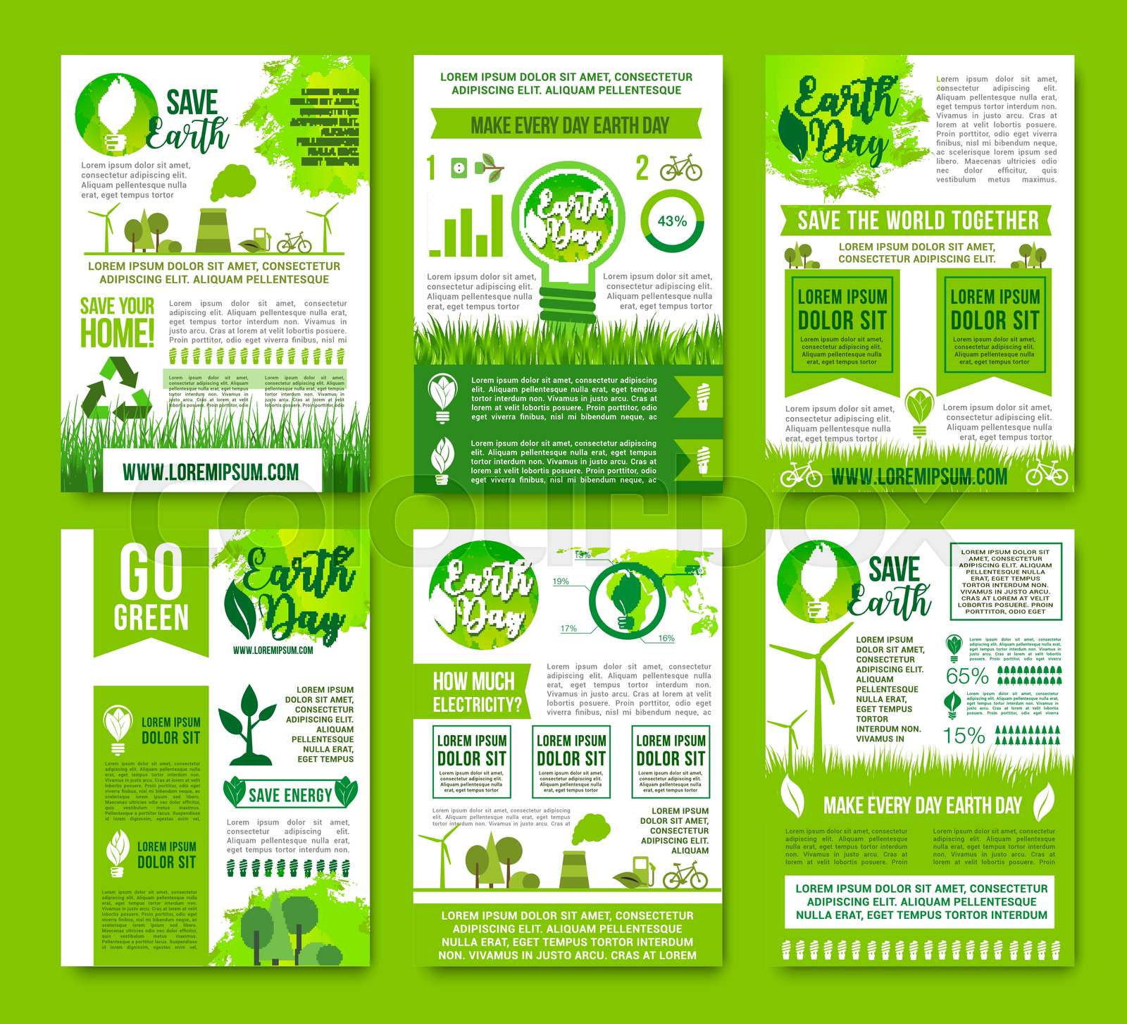 Earth nature vector ecology infographics brochure | Stock vector ...