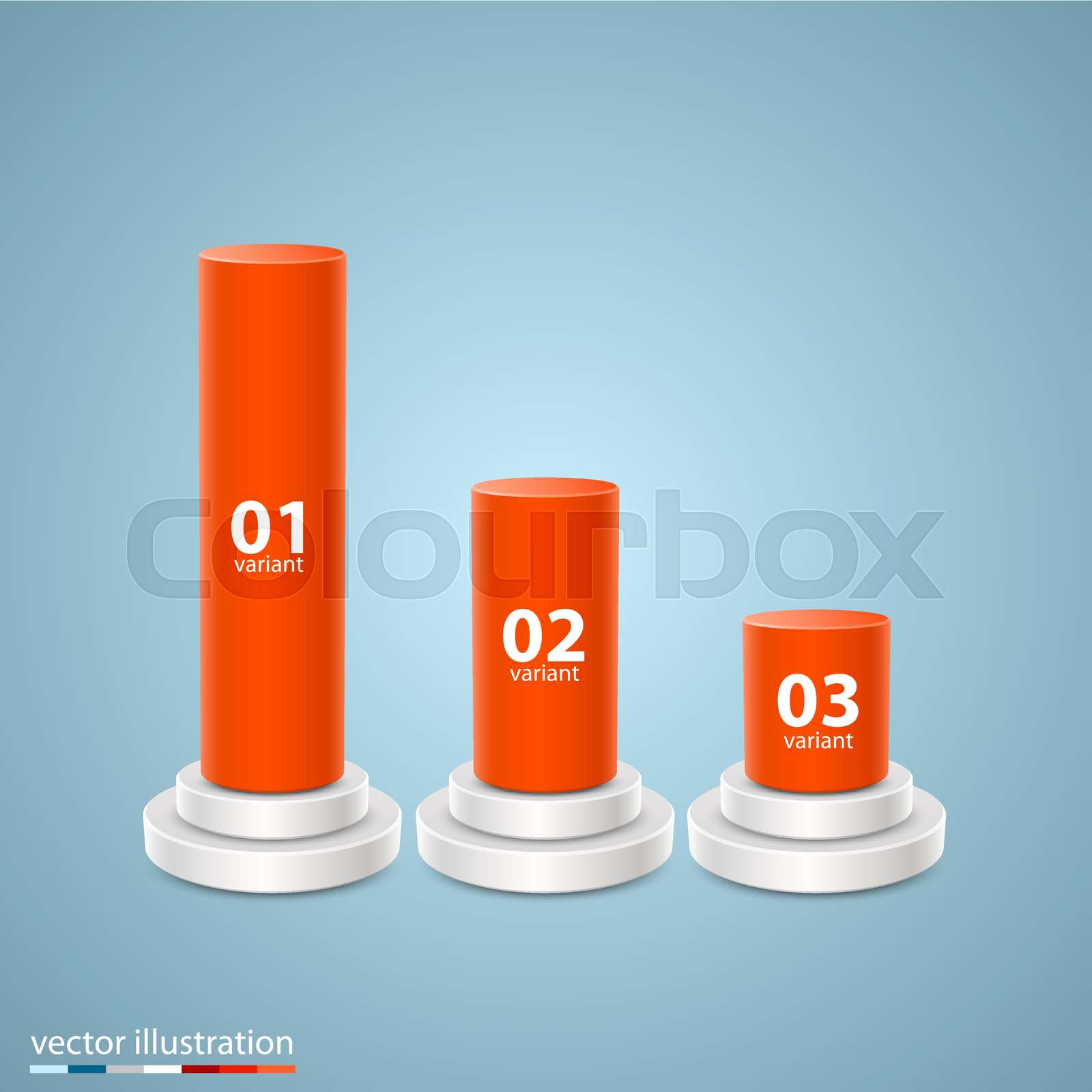 Data 3d growth chart. | Stock vector | Colourbox