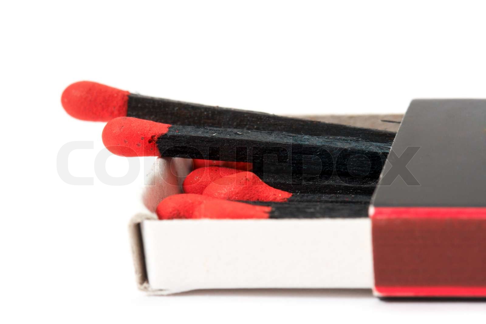 black matches in matchbox | Stock image | Colourbox