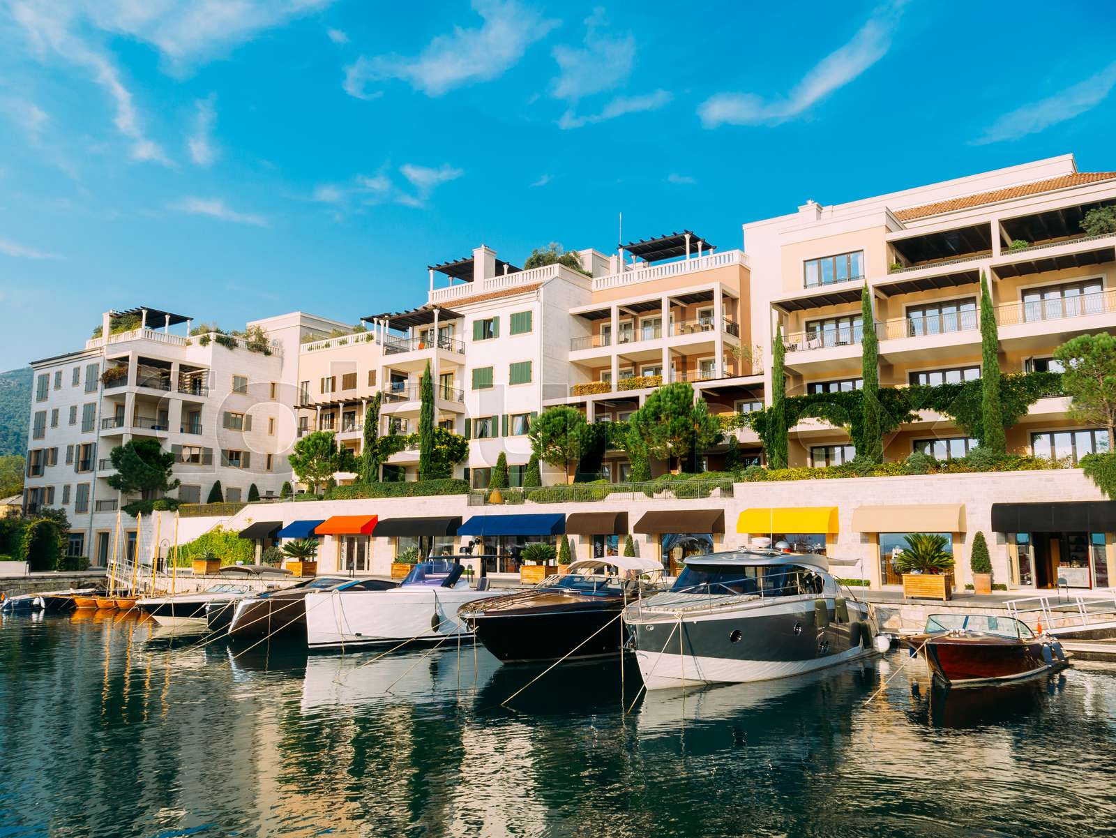adriaterhavet, tivat, promenade | Stock foto | Colourbox