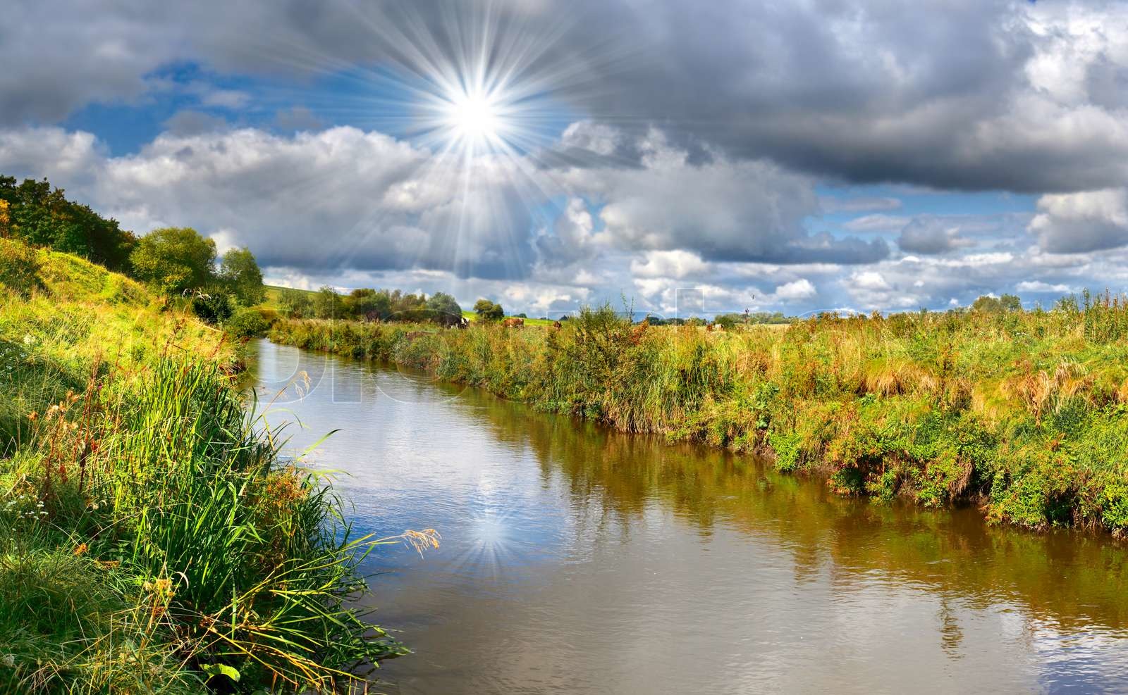 Beautiful september day on the river | Stock image | Colourbox