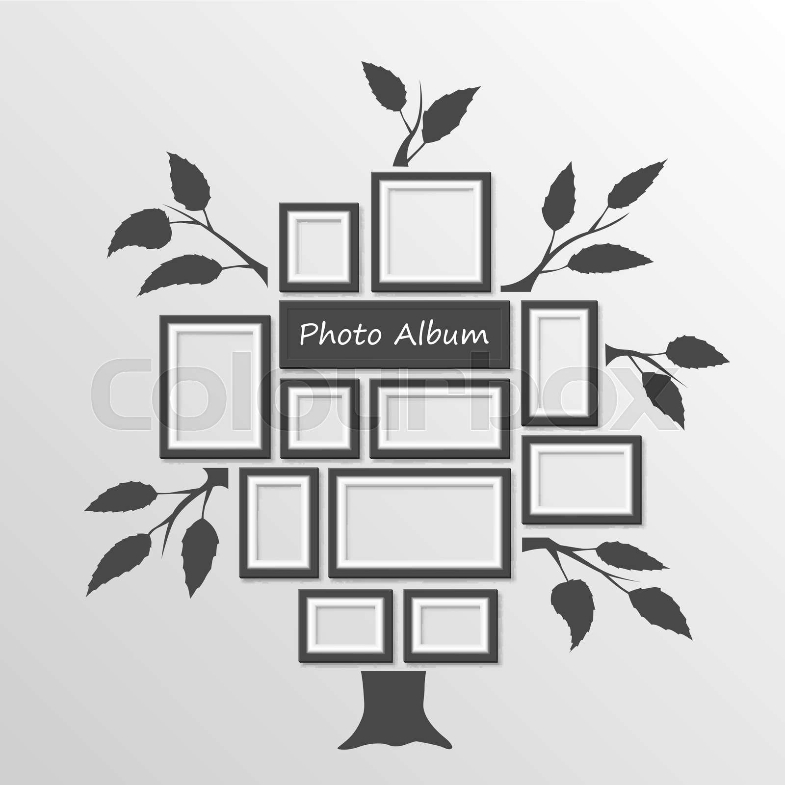 Tree with frames | Stock vector | Colourbox