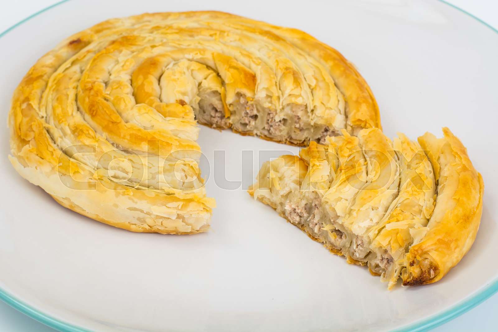 Burek with meat. Turkish baked goods | Stock image | Colourbox