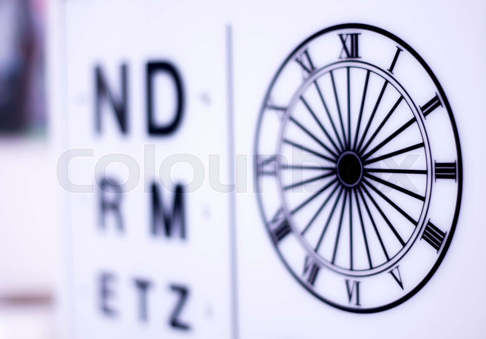 Optician eye test chart | Stock image | Colourbox