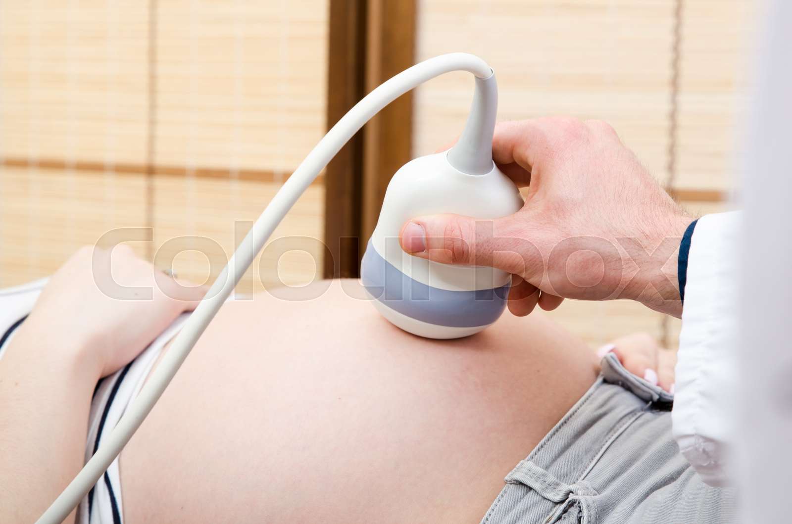 Doctor holding ultrasound transducer. USG machine closeup | Stock image ...