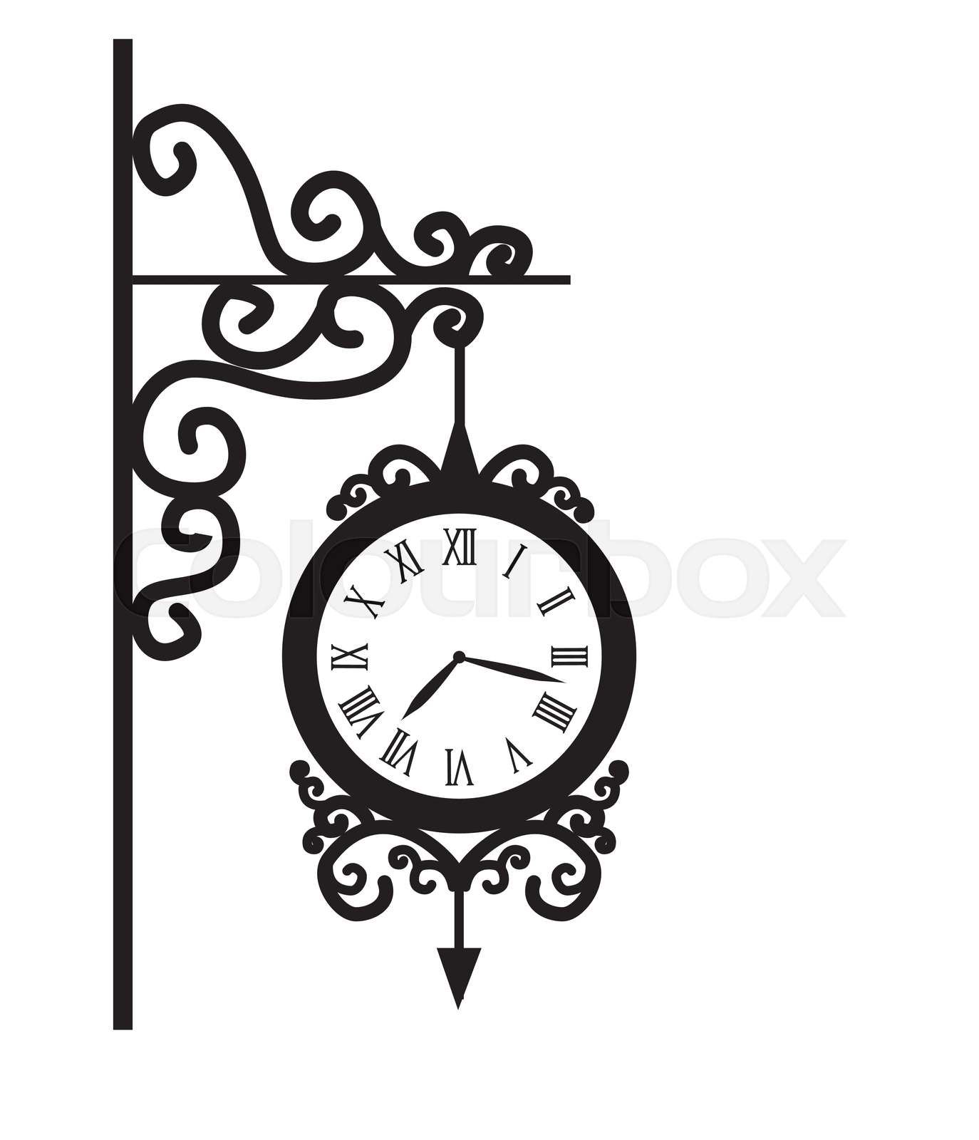 Vector street clock | Stock vector | Colourbox