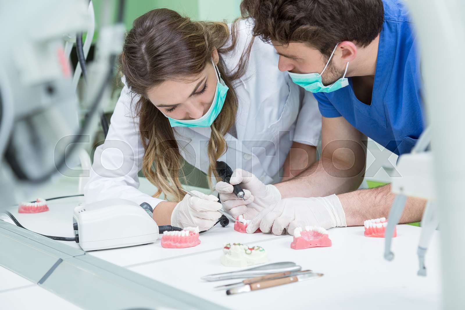 Dental prosthesis, dentures, prosthetics work. | Stock image | Colourbox