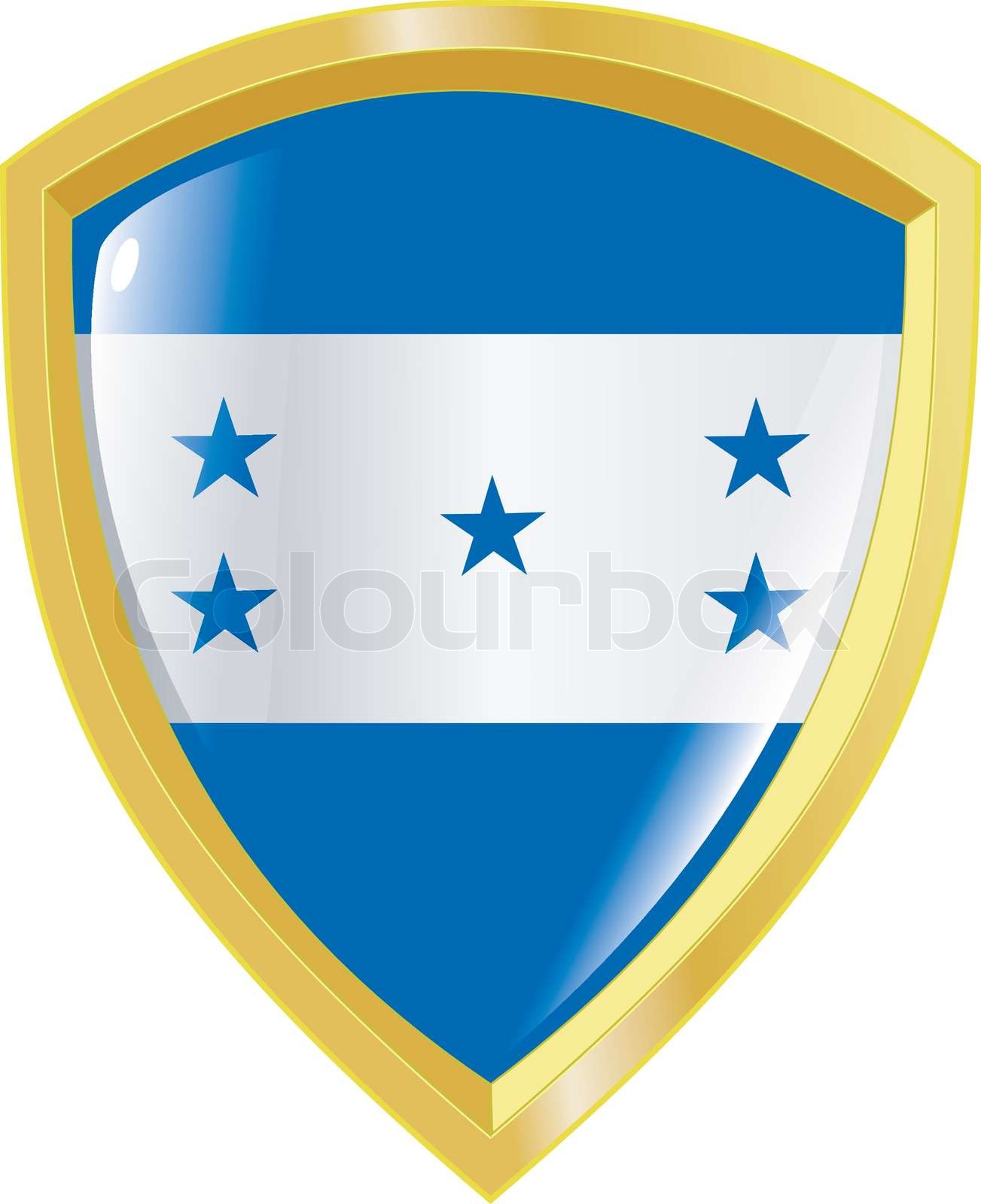 golden coat of arms of Honduras | Stock vector | Colourbox