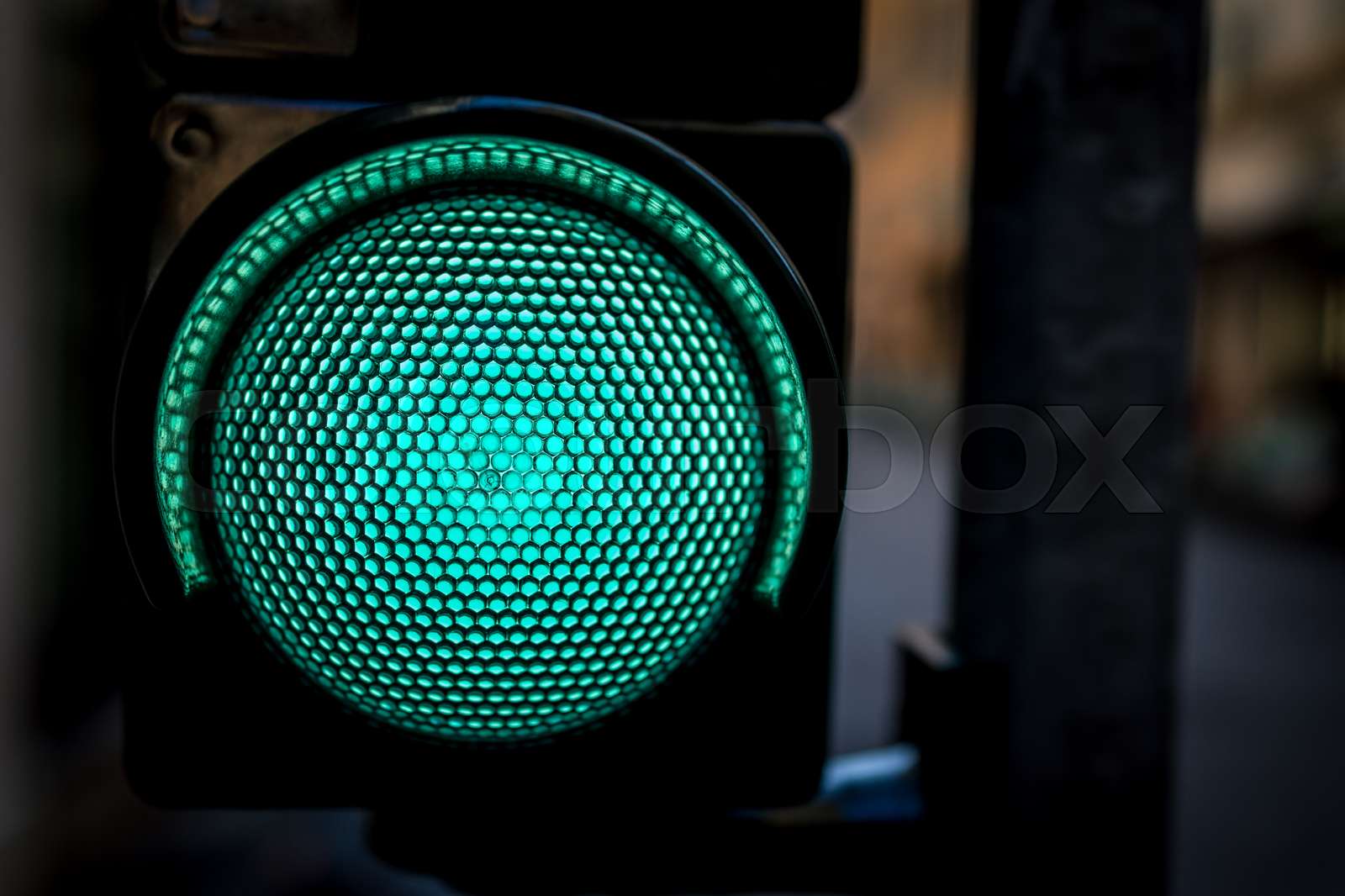 Closed up of green traffic light as ready to go concept | Stock image ...