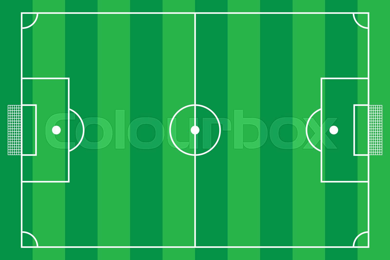 Soccer field. Top view | Stock vector | Colourbox