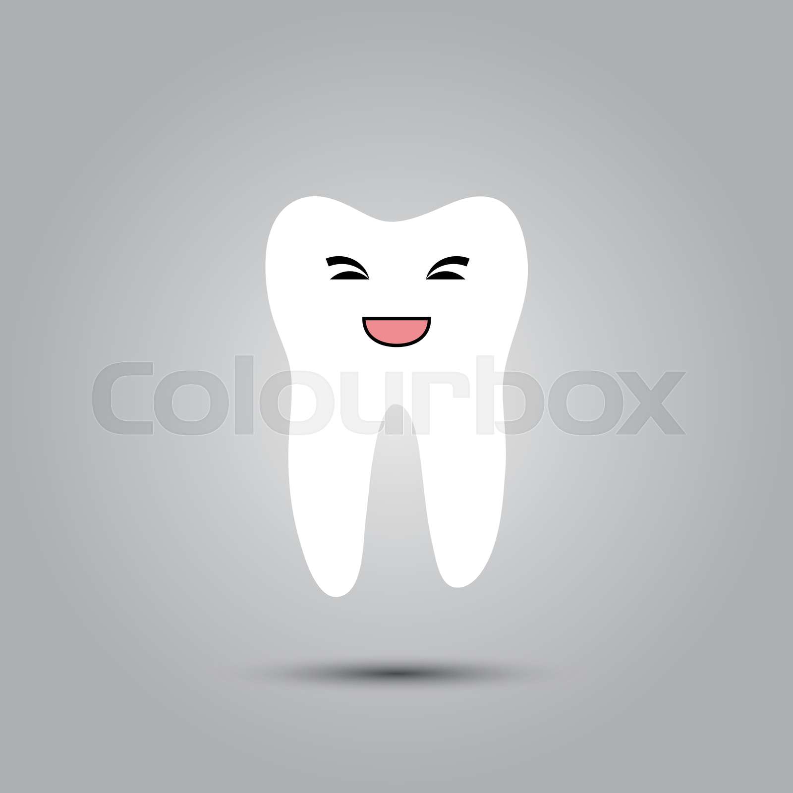 Smiley in tooth | Stock vector | Colourbox