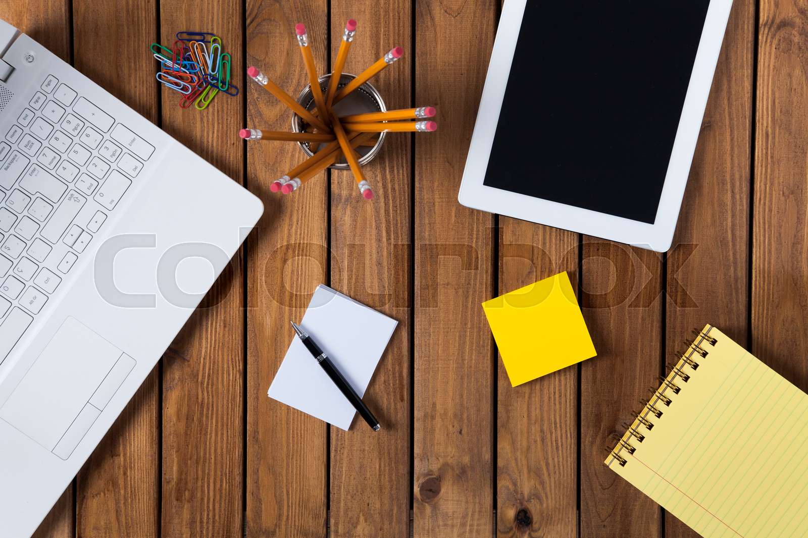 Work on the desk | Stock image | Colourbox
