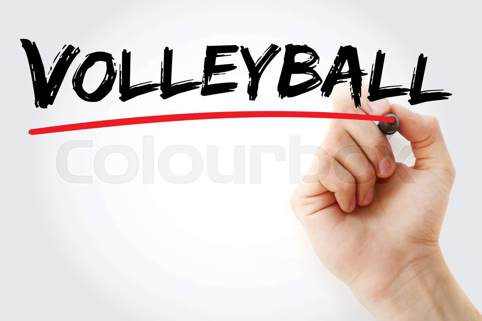 Hand writing Volleyball with marker | Stock image | Colourbox