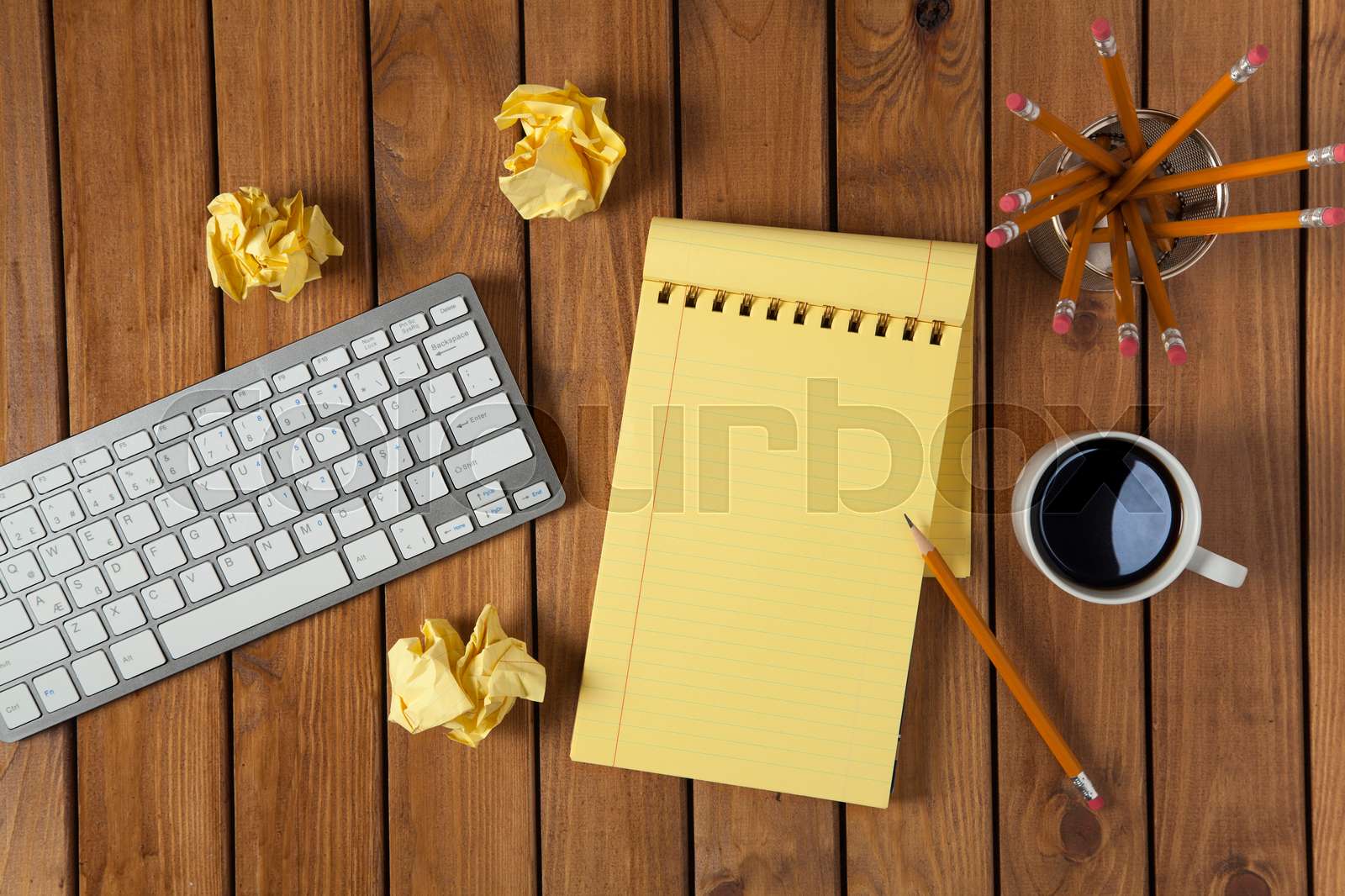 Work on the desk | Stock image | Colourbox