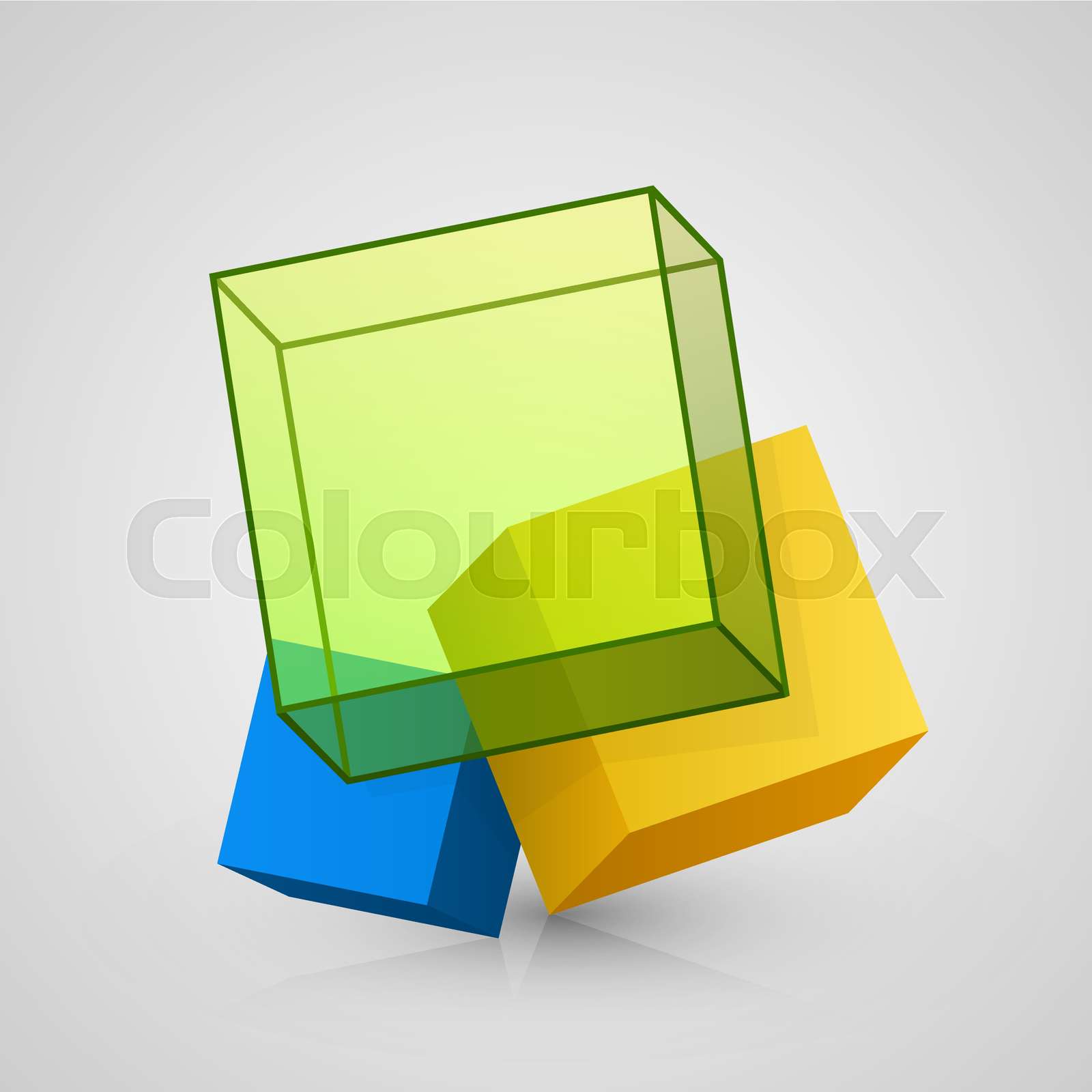 Vector 3d cube design | Stock vector | Colourbox