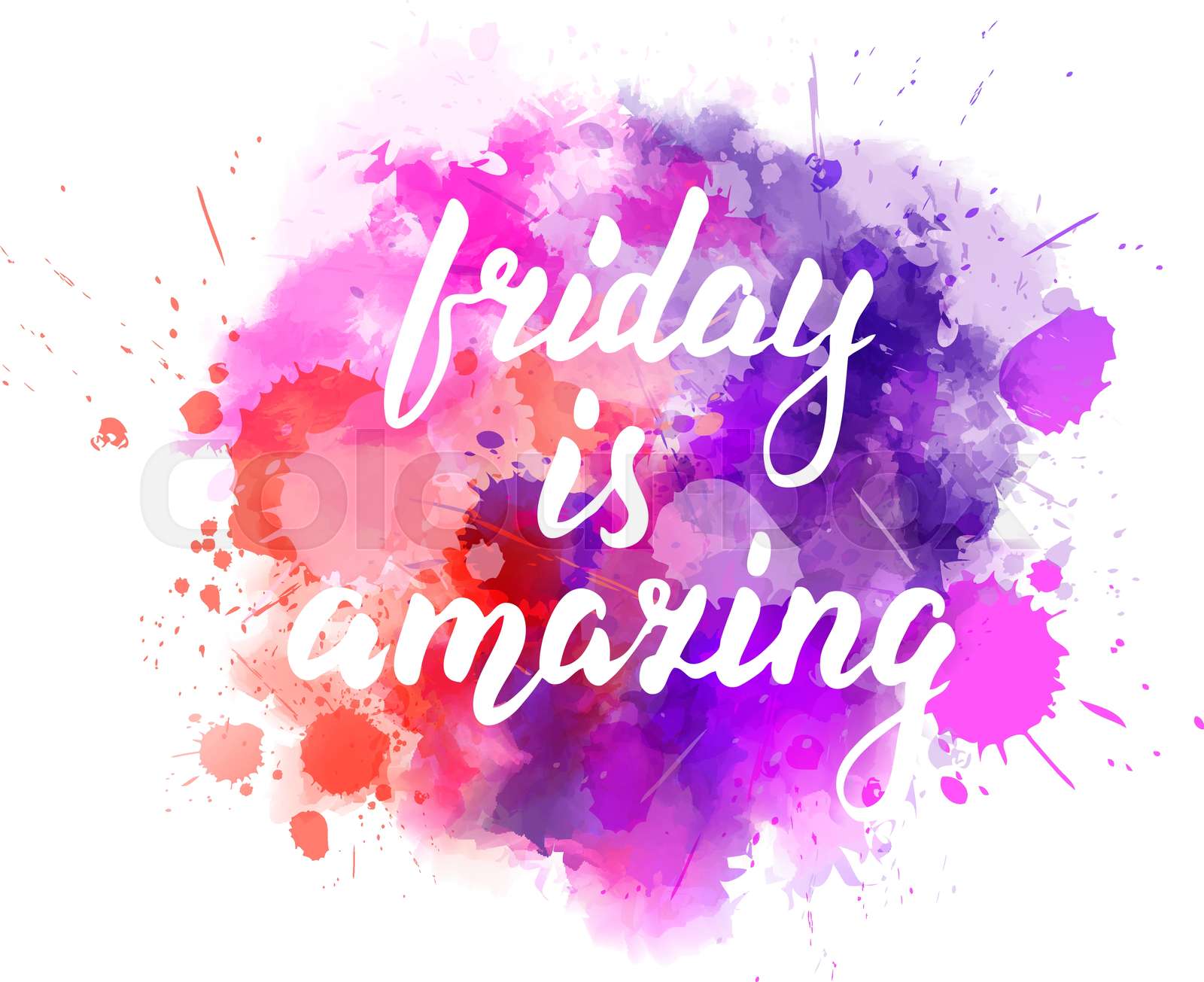Friday watercolor splash | Stock vector | Colourbox