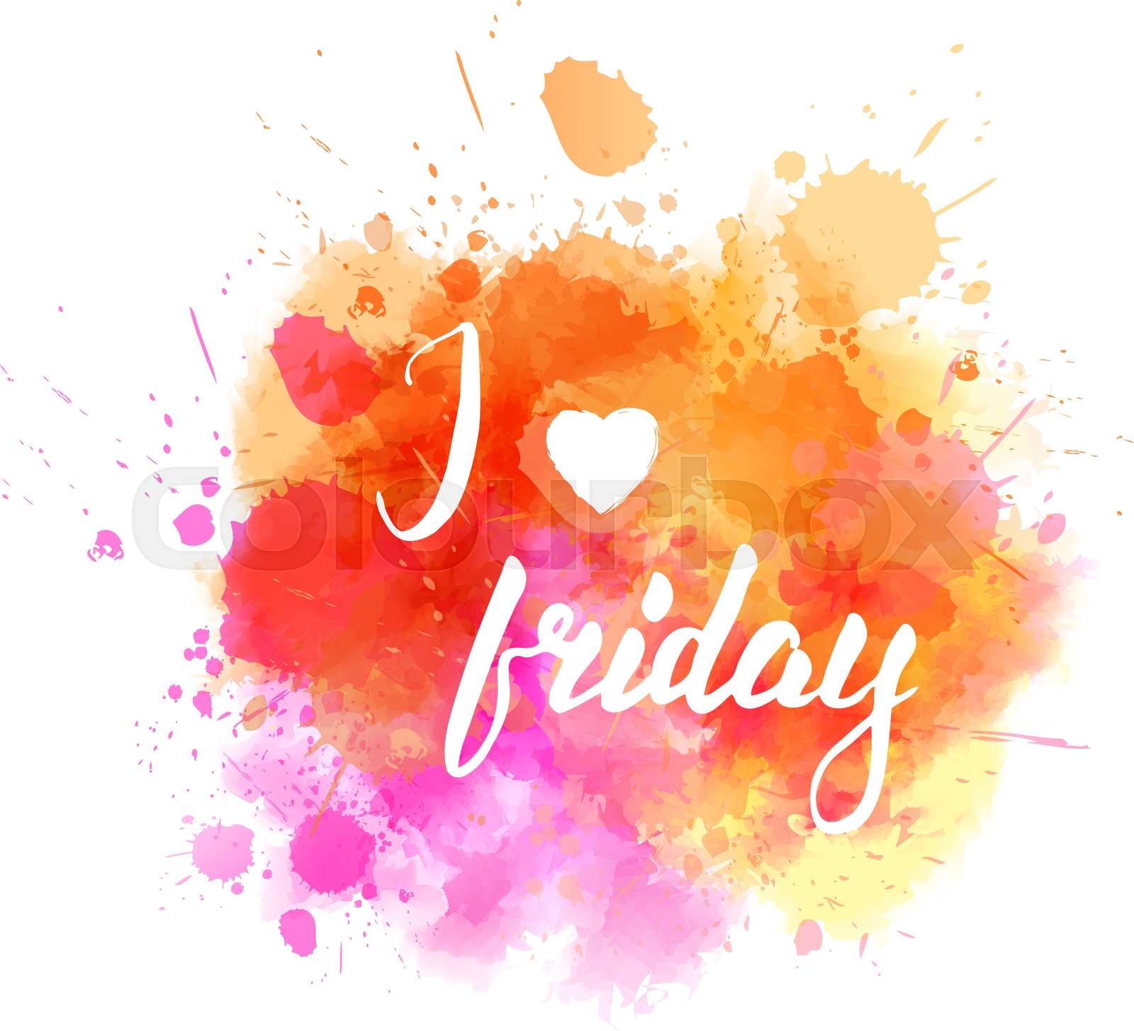 Friday watercolor splash | Stock vector | Colourbox