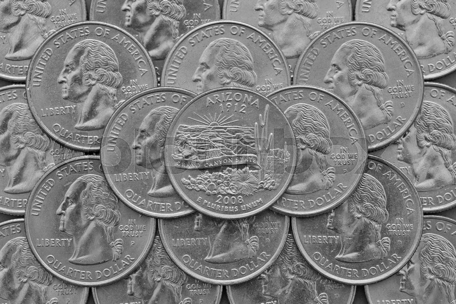 Arizona State and coins of USA. | Stock image | Colourbox