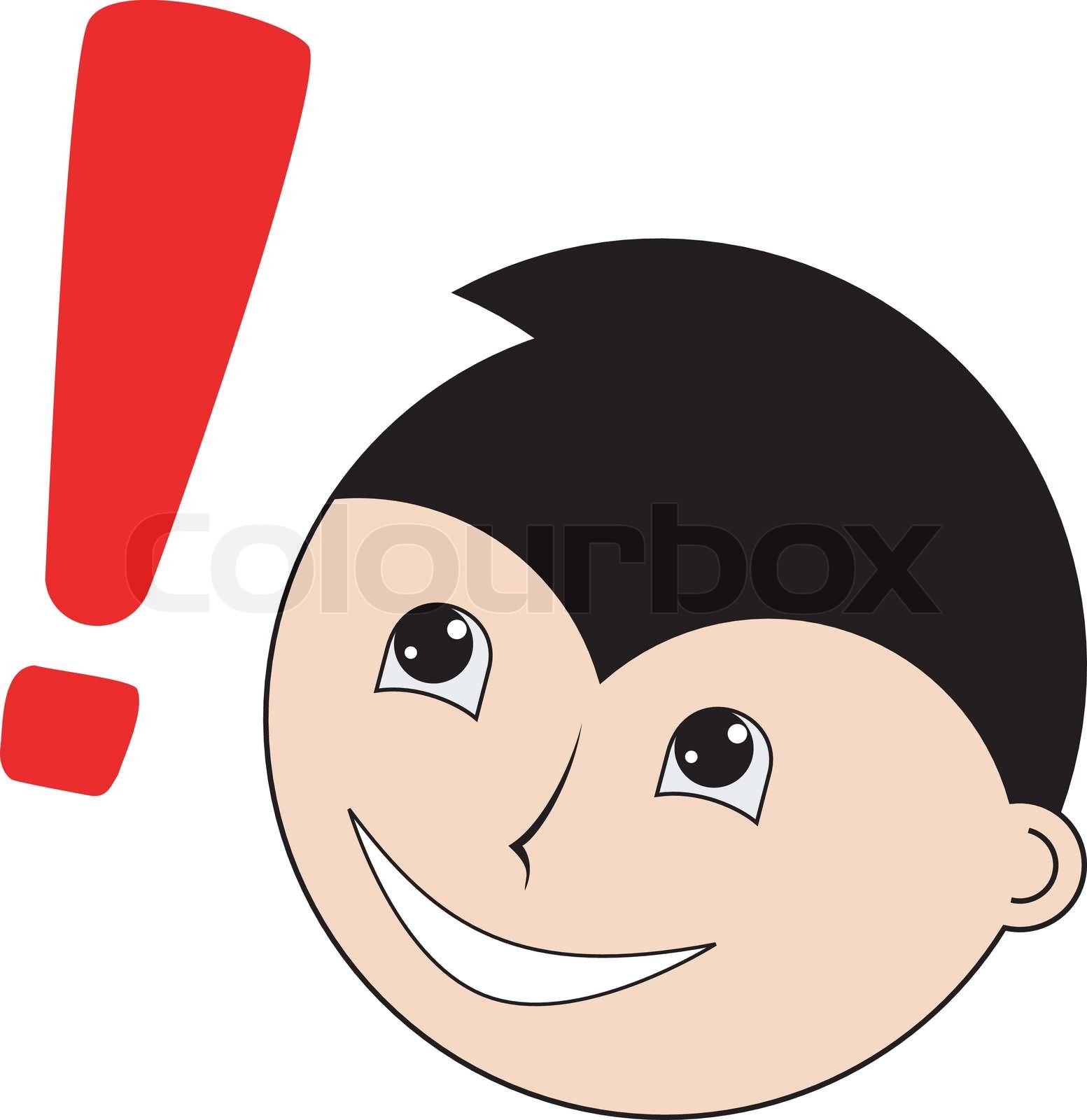 character with exclamation point | Stock vector | Colourbox