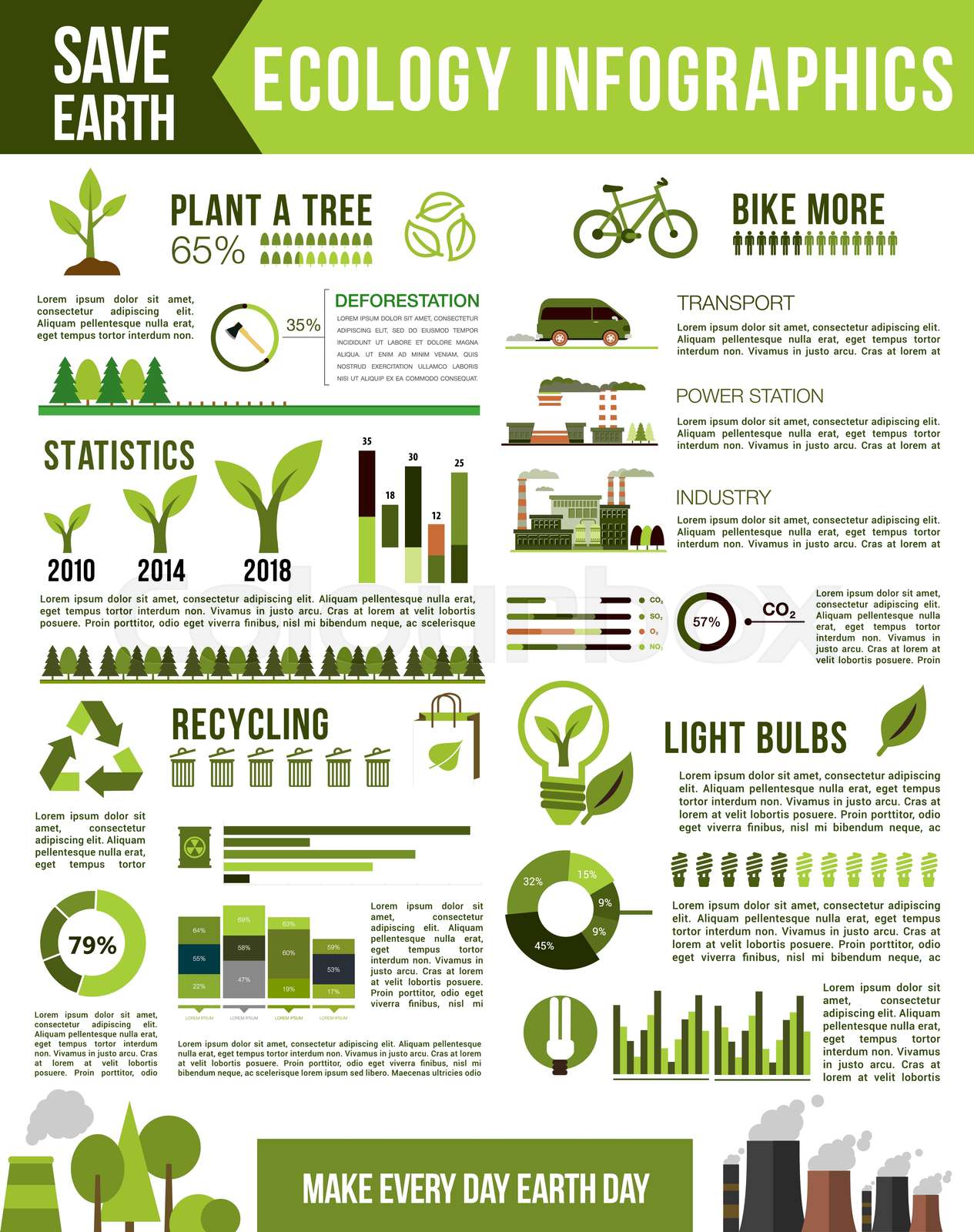 Ecology and nature conservation infographic design | Stock vector ...