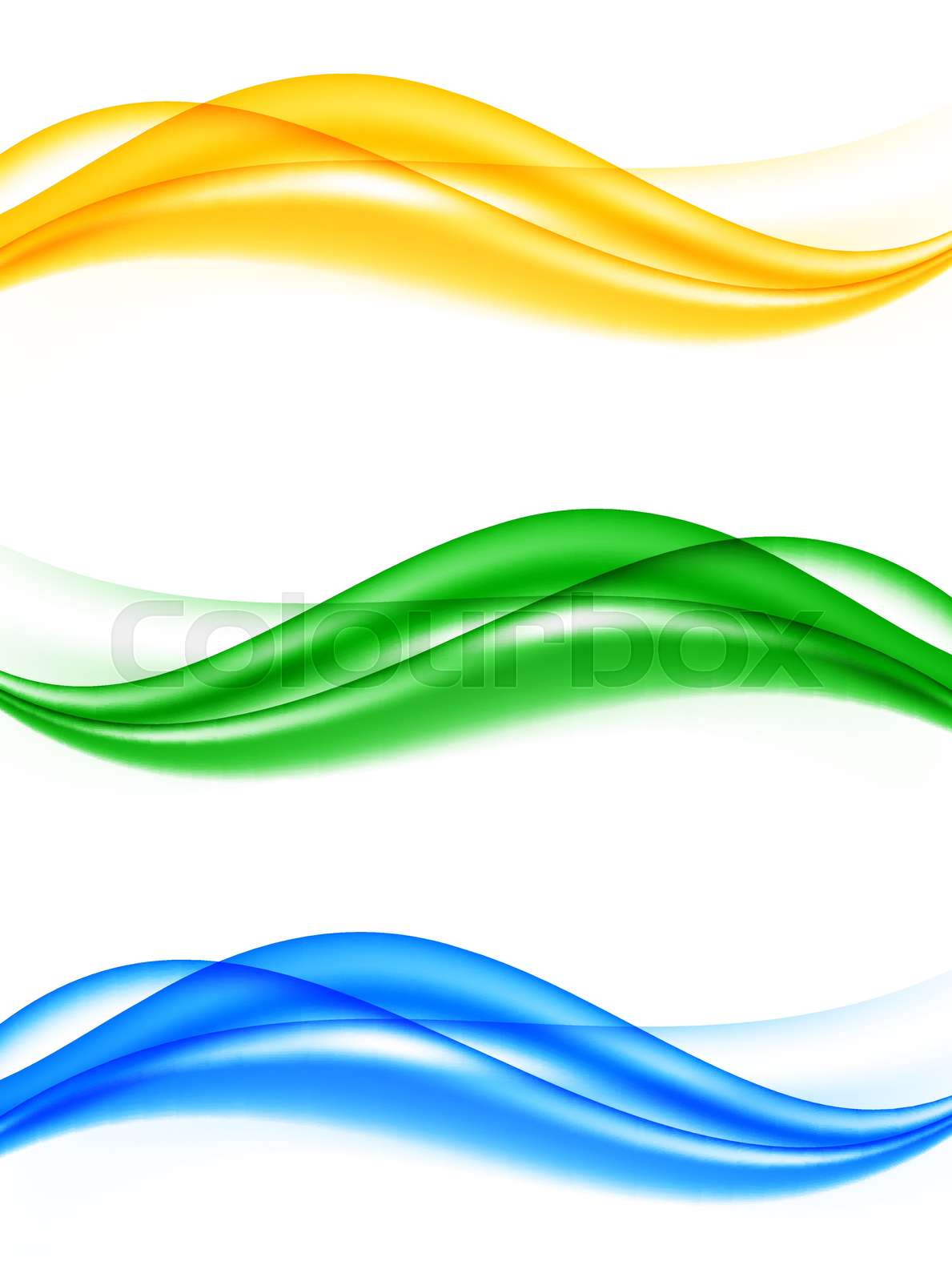 Abstract elegant wavy lines set | Stock vector | Colourbox