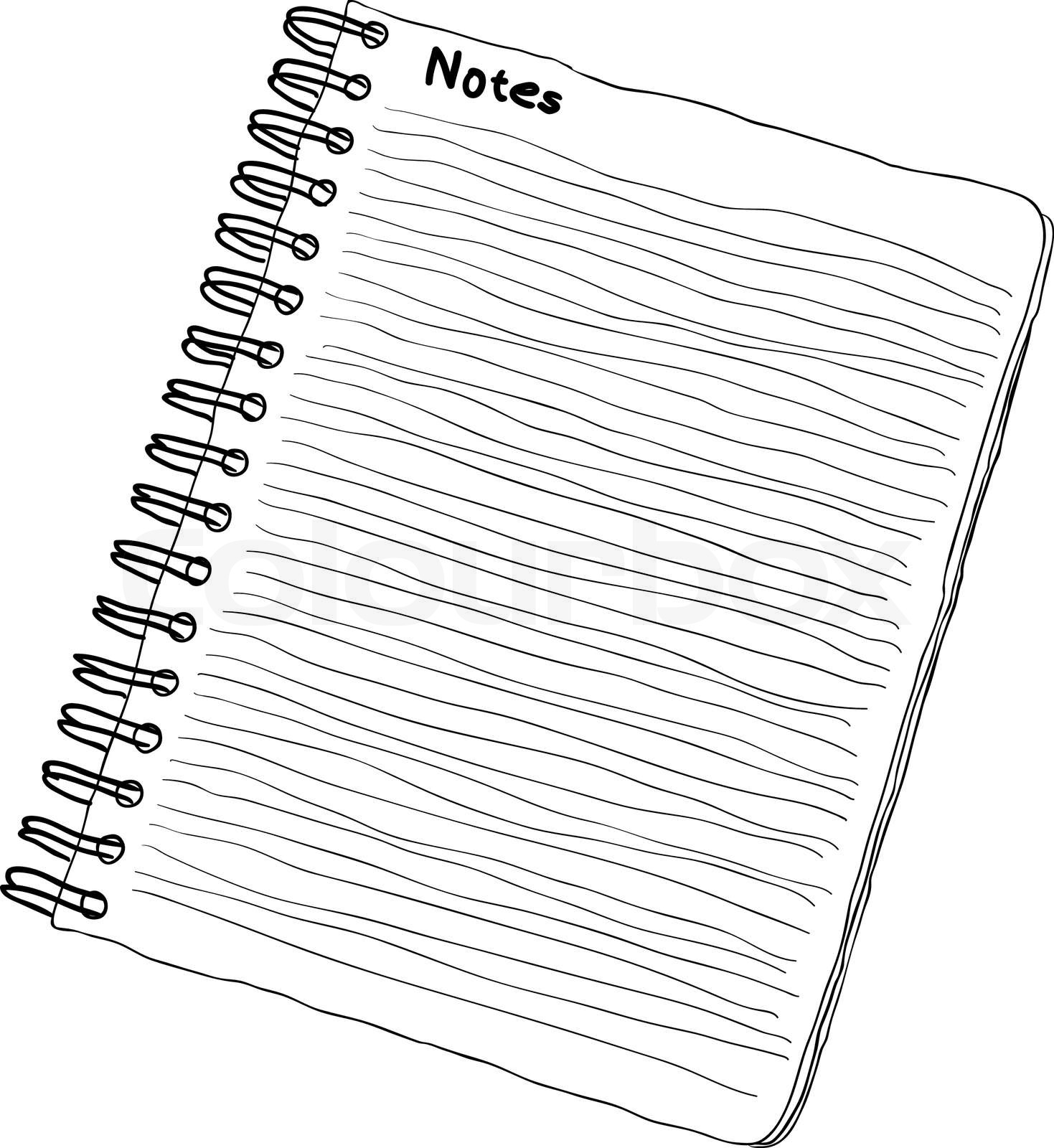 doodle notebook - black and white colors | Stock vector | Colourbox