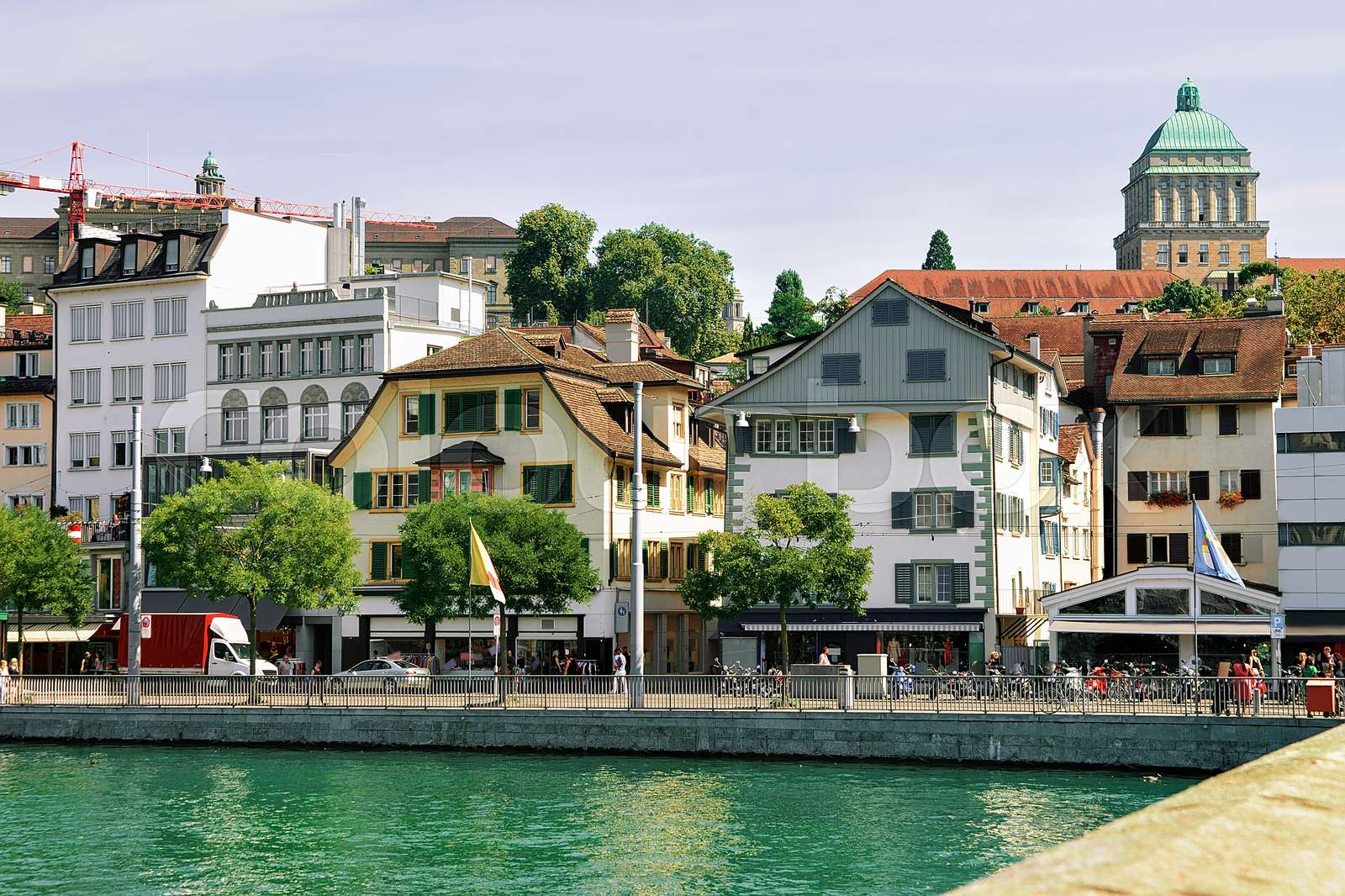 University of Zurich at Limmat River | Stock image | Colourbox