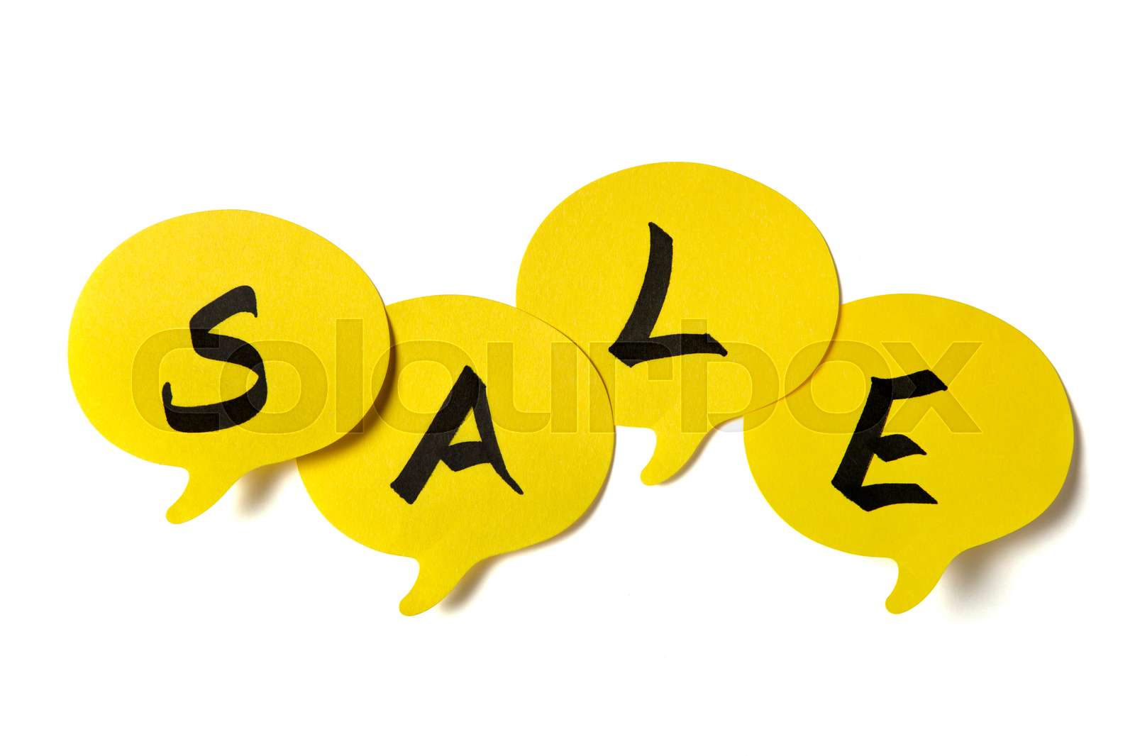 Yellow speech bubbles | Stock image | Colourbox