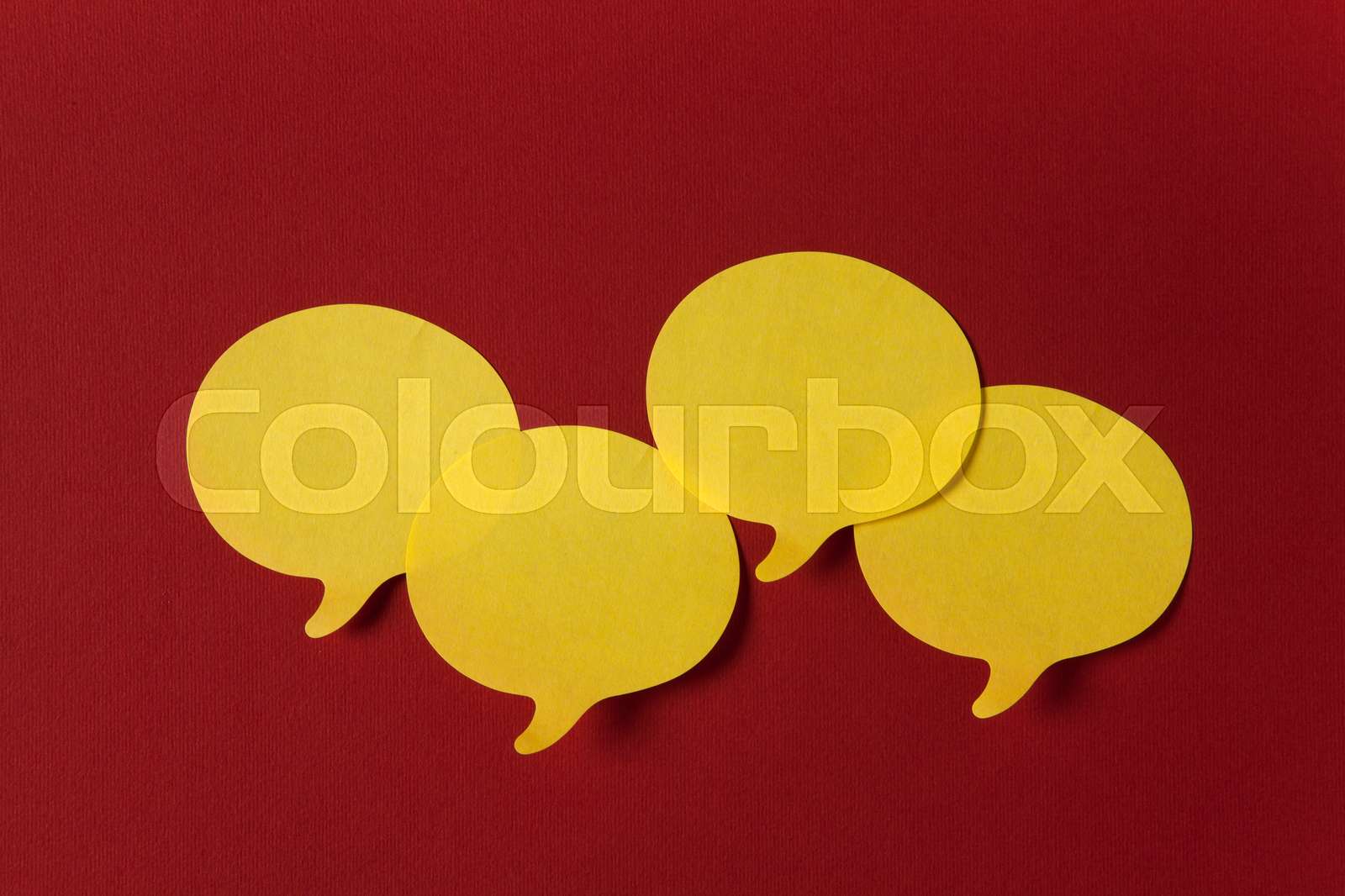 Yellow speech bubbles | Stock image | Colourbox