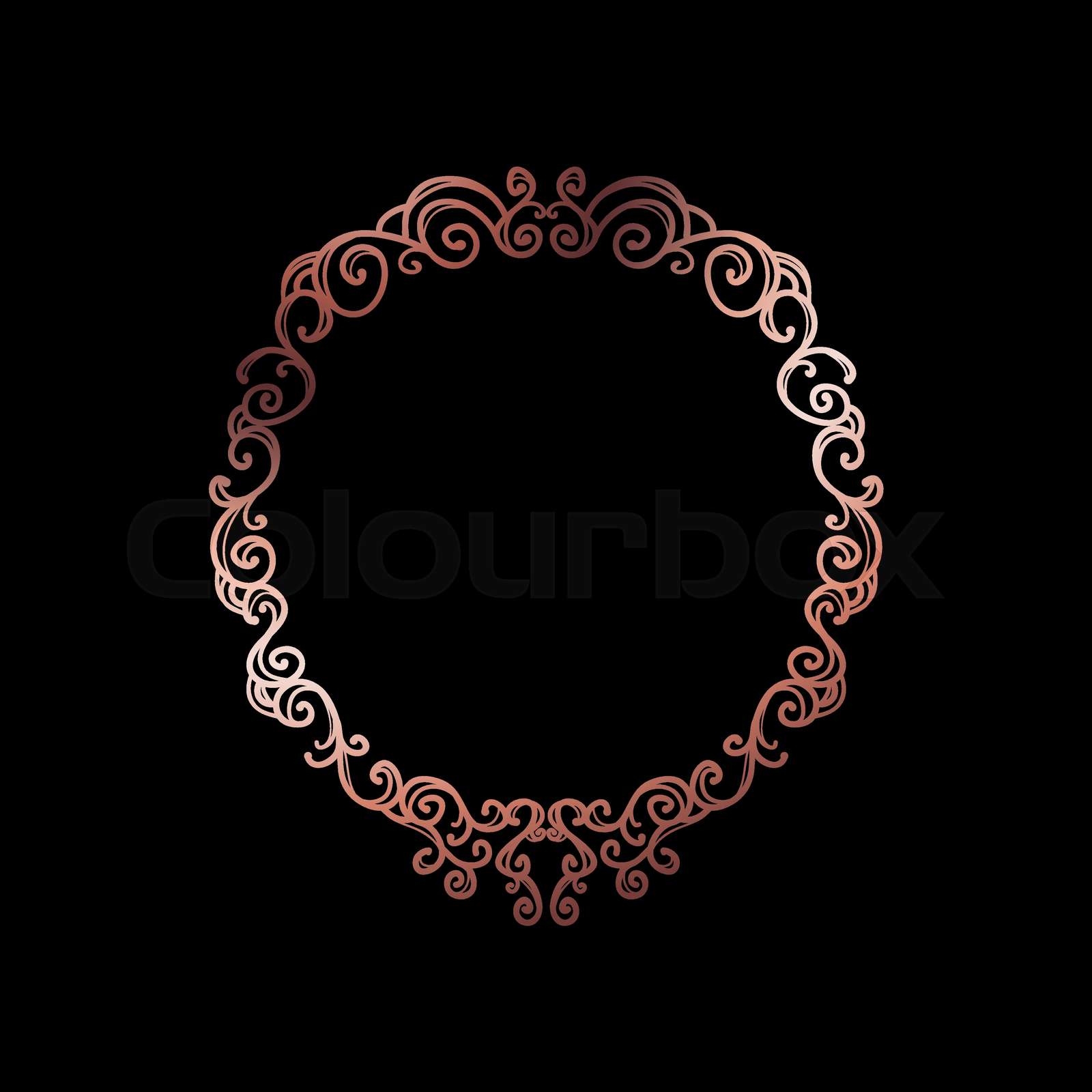 Decorative Rose Gold Frame | Stock vector | Colourbox