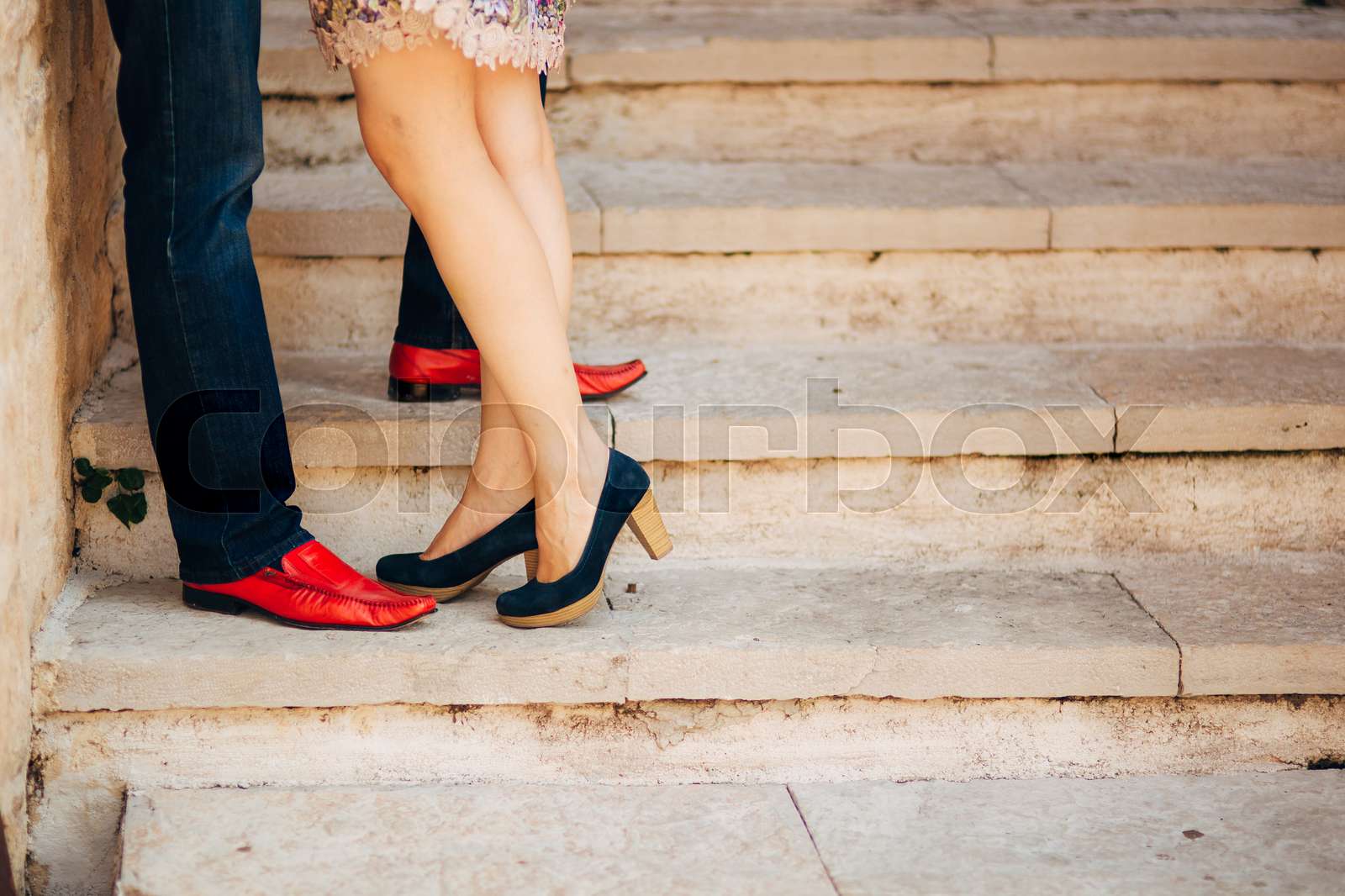 male and female couples in love feet | Stock image | Colourbox