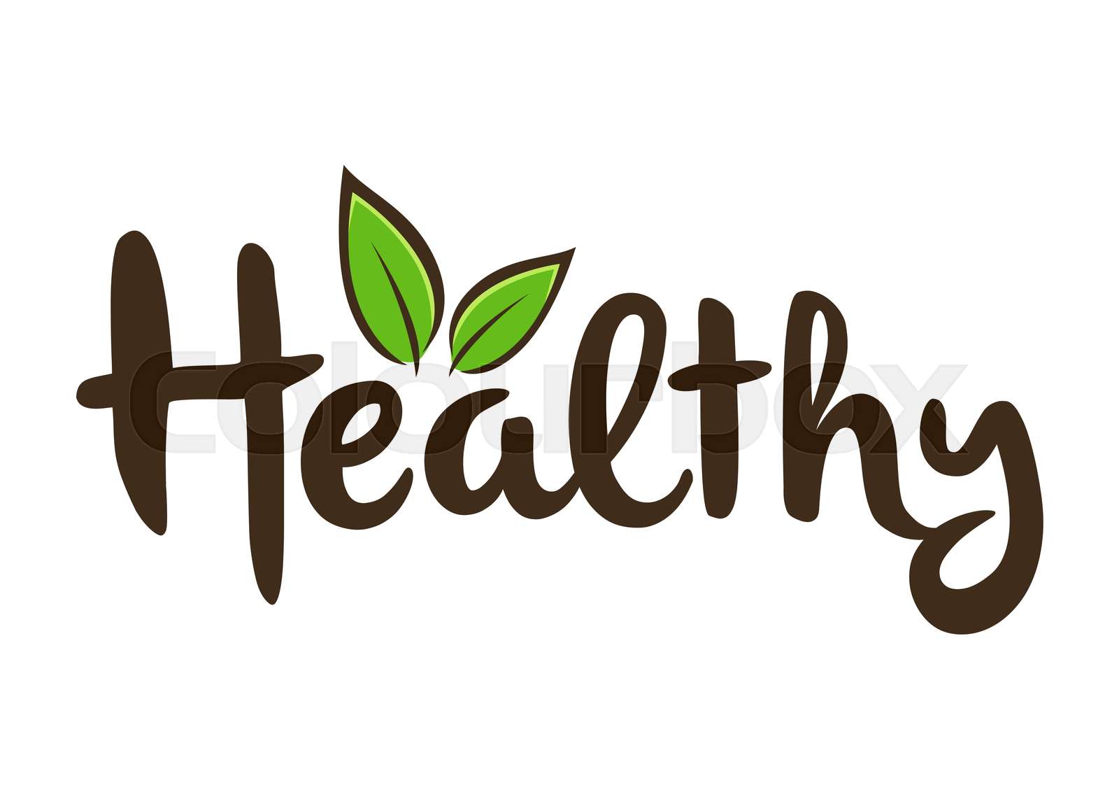 Healthy Lettering Typography Art | Stock vector | Colourbox