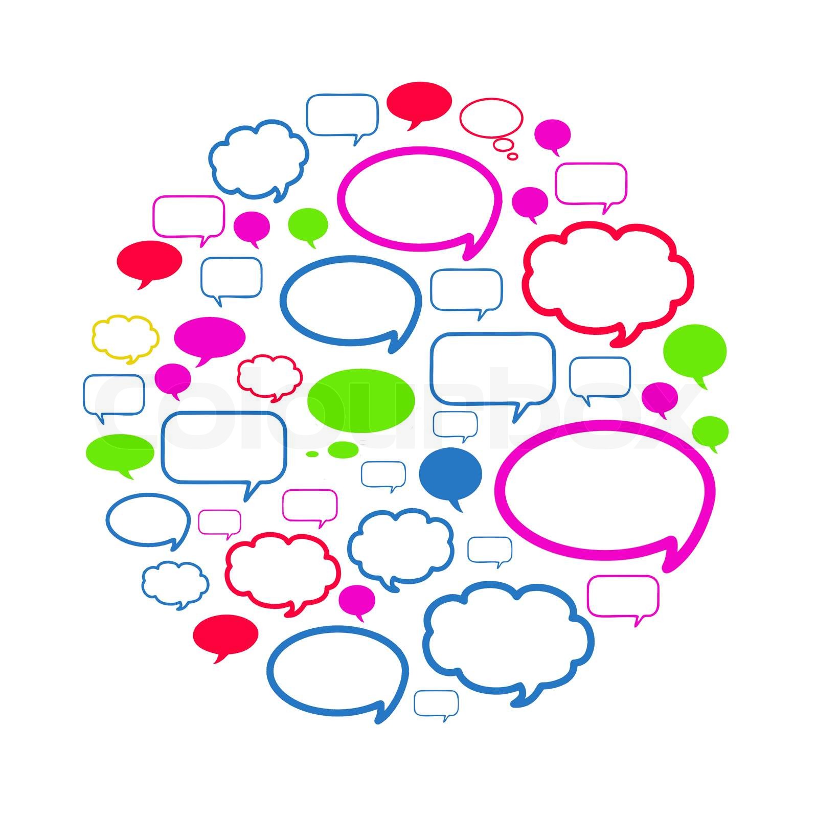 Speech bubbles | Stock vector | Colourbox