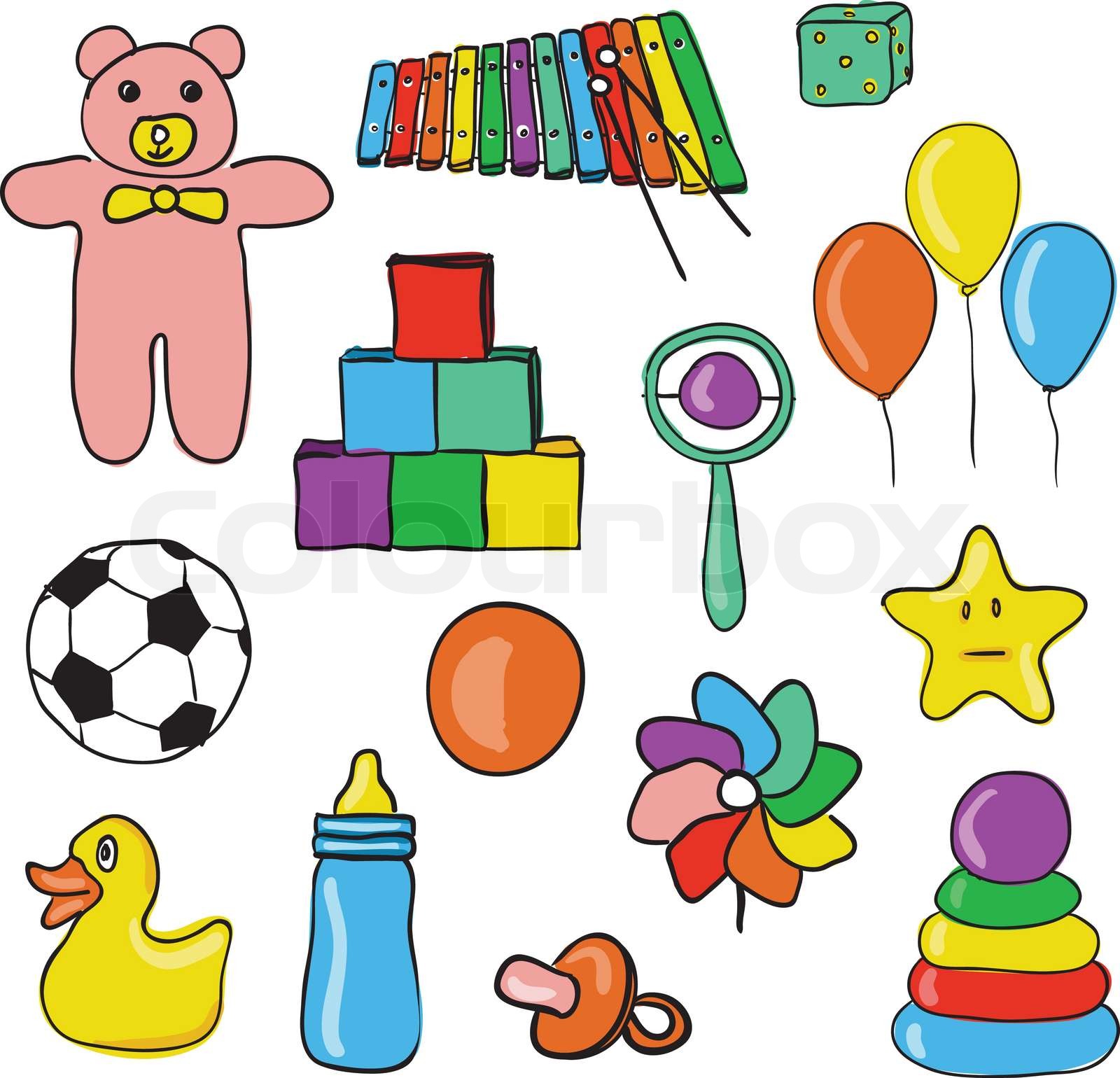 toys collection | Stock vector | Colourbox
