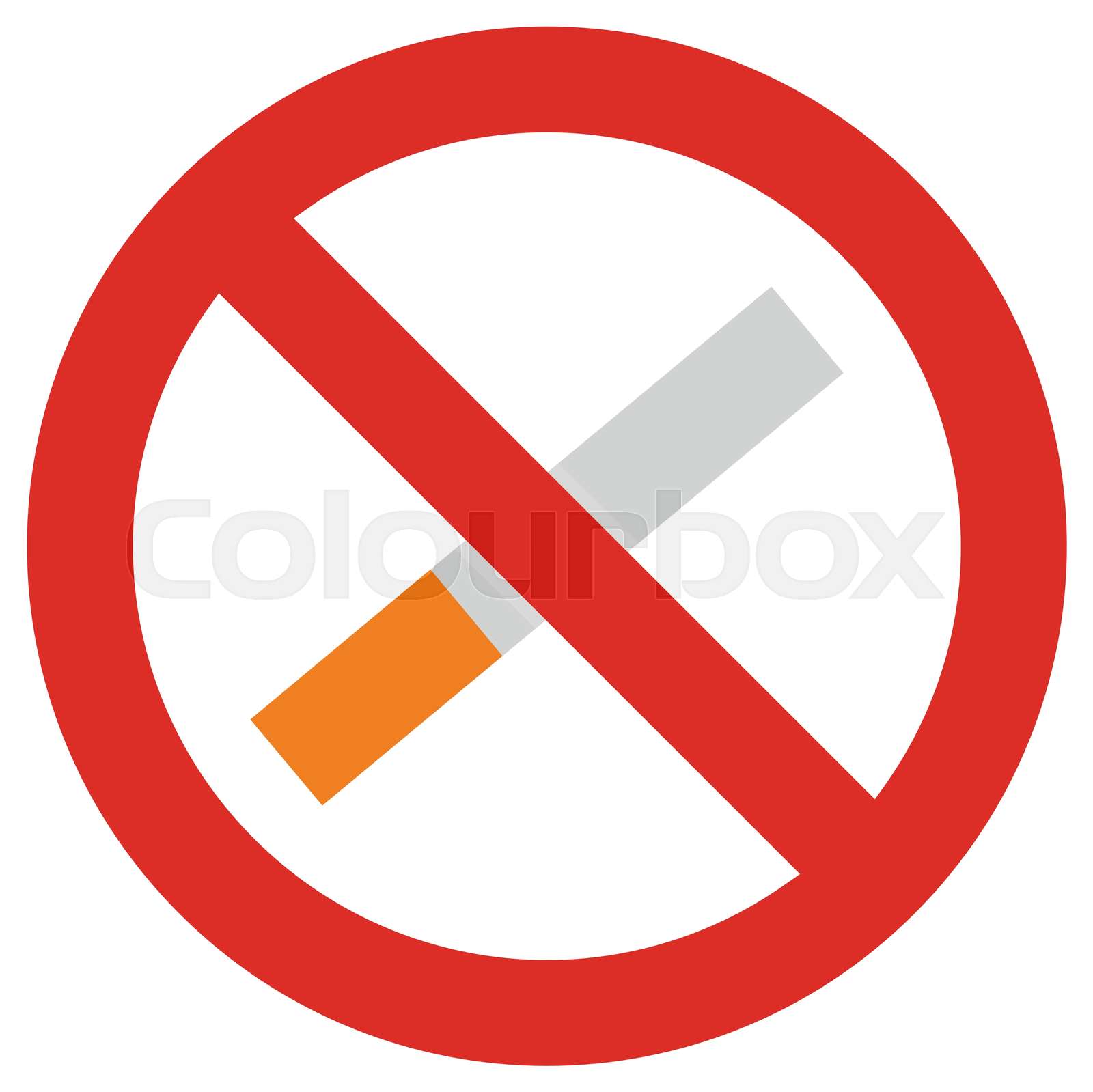 rygning, stop, fritlagt | Stock vektor | Colourbox