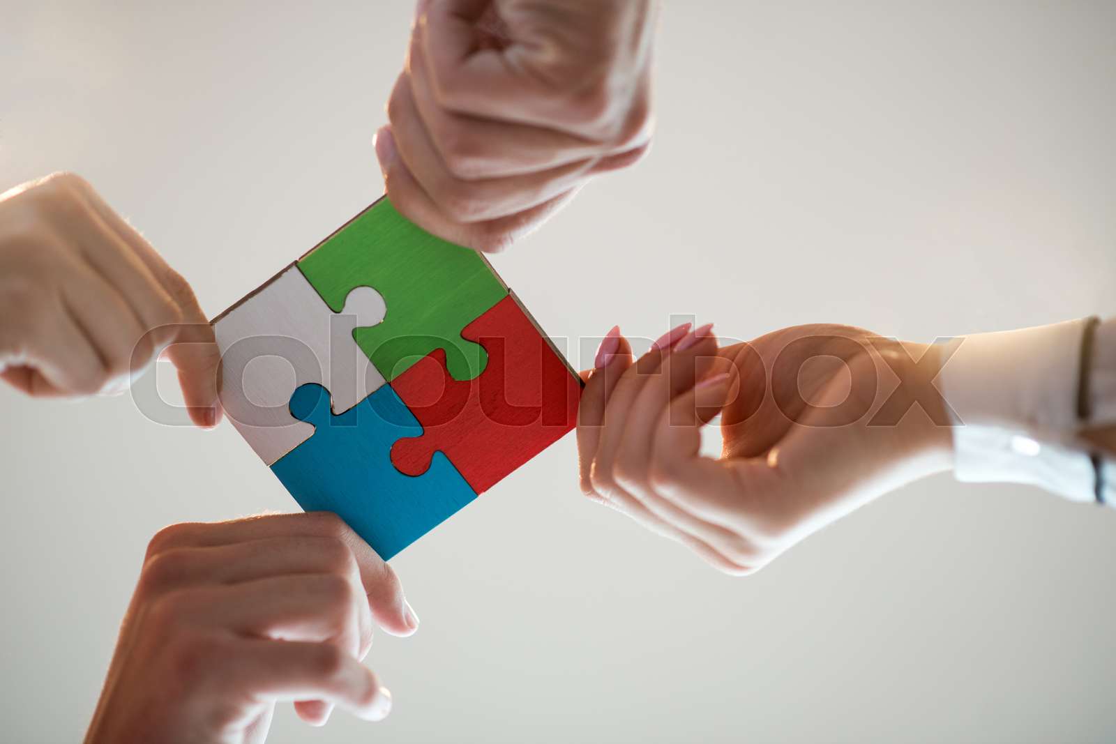 Business People Jigsaw Puzzle Collaboration Team Concept | Stock image ...