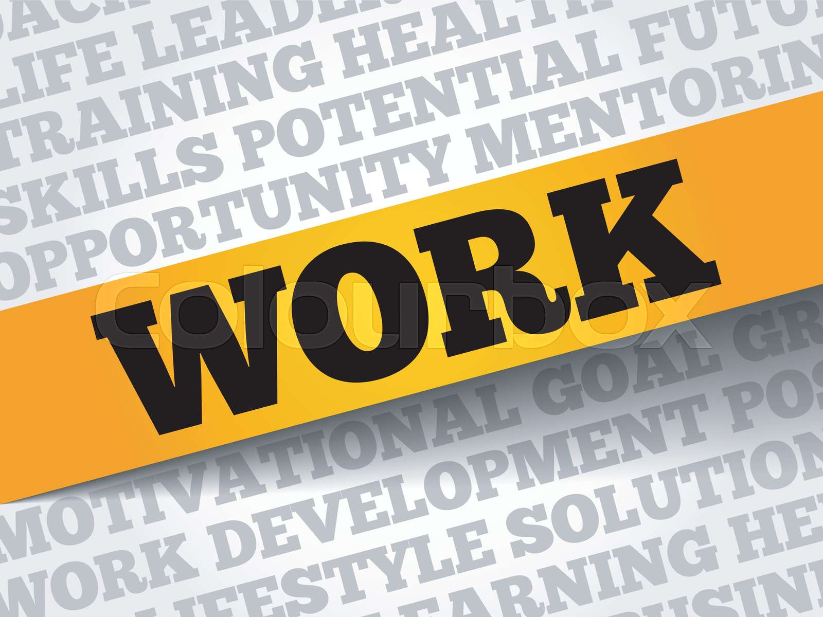 WORK word cloud | Stock vector | Colourbox