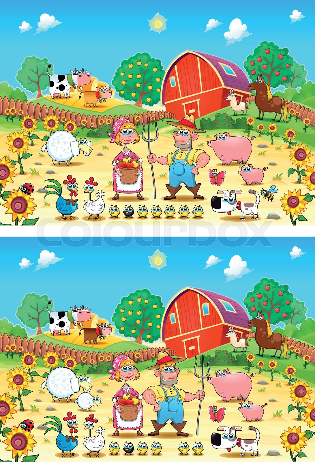 Spot the differences | Stock vector | Colourbox